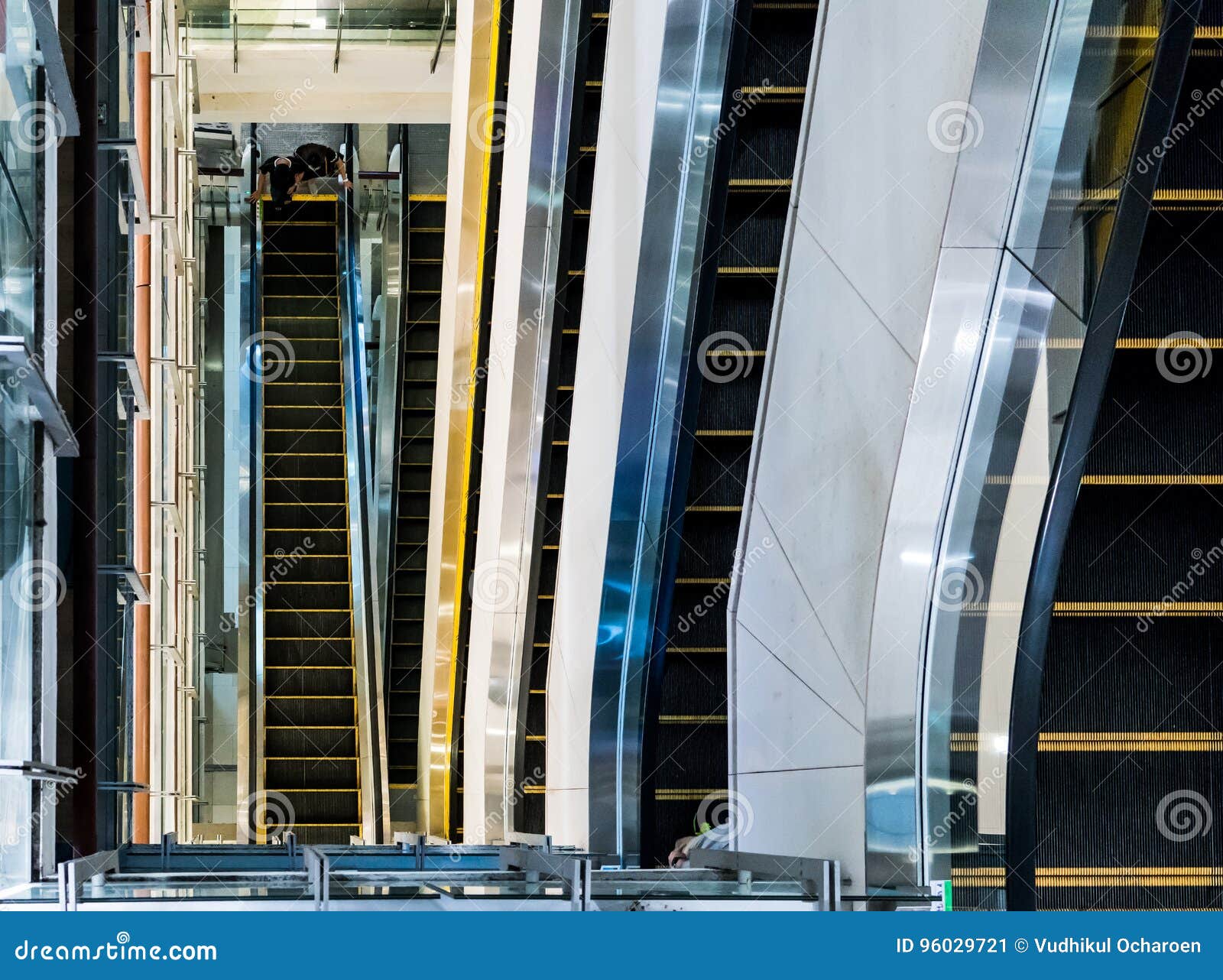 Layers Of Shopping Mall Escalators Royalty-Free Stock Photo ...