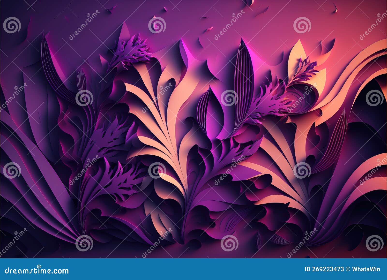 Multi Layers Purple Color Texture 3D Papercut Background. Ai Generative ...