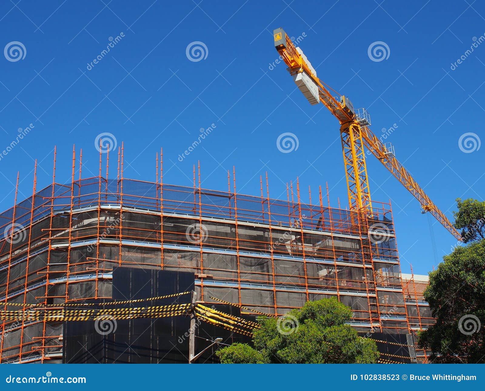 Multi Level Building Construction Stock Image - Image of scaffolding ...