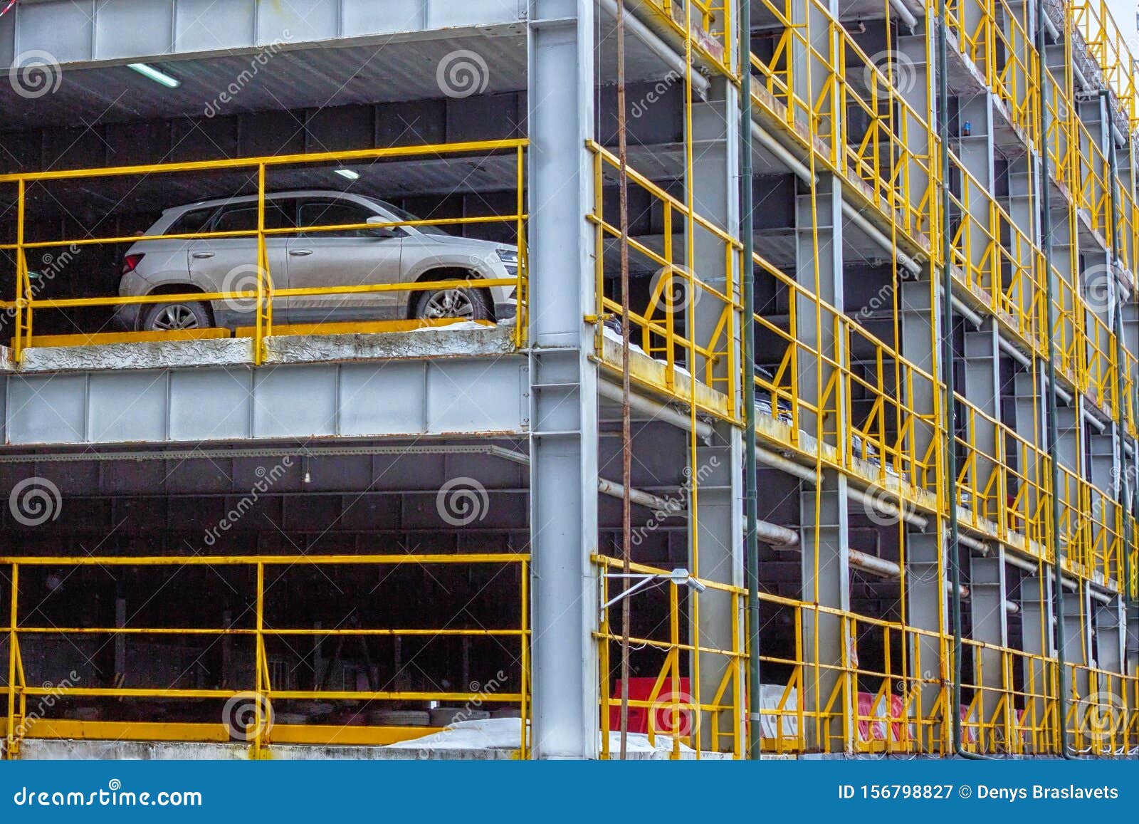 Multi-level Building for Parking in the Resort Area Stock Image - Image ...