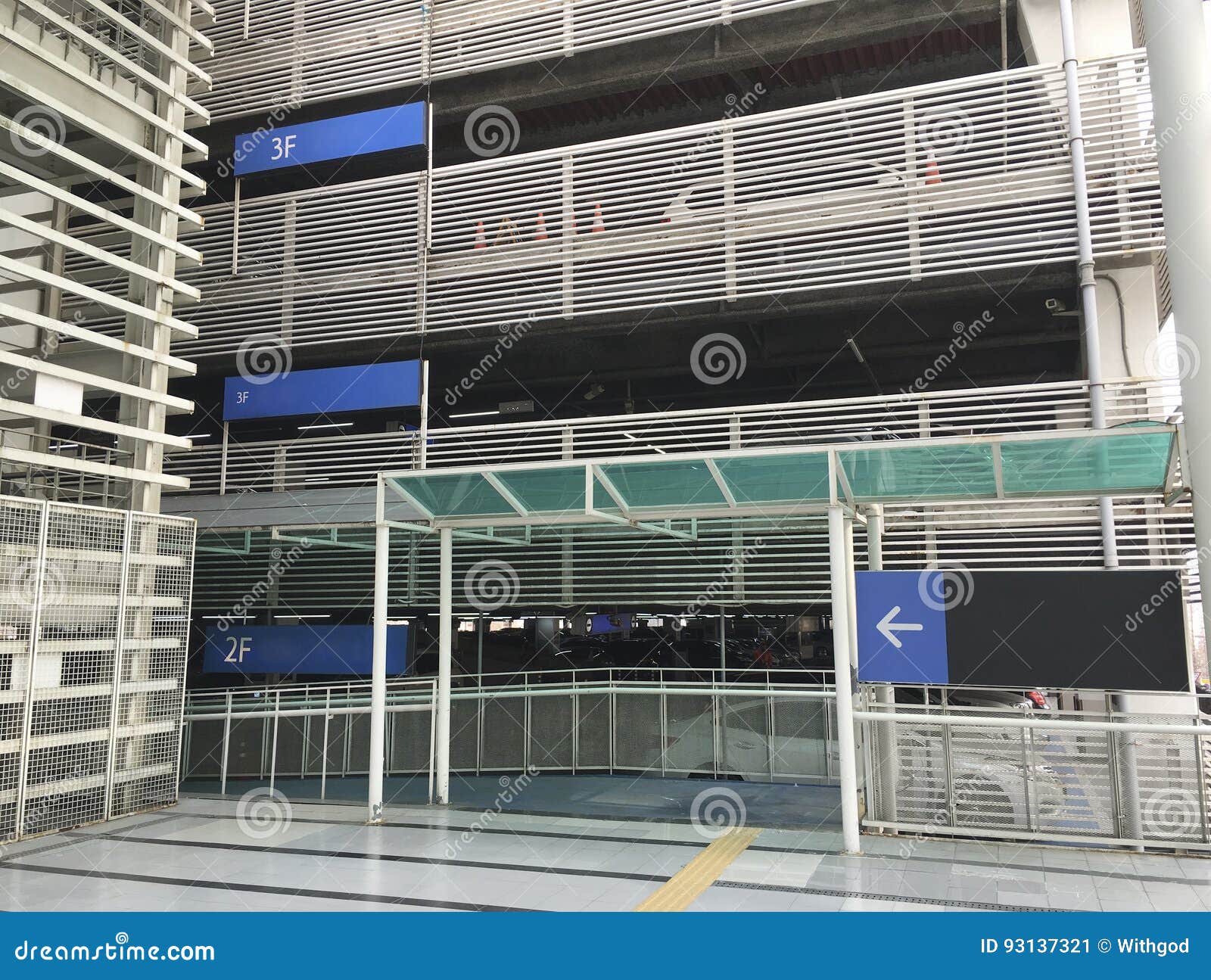 A multi level car park stock image. Image of direction - 93137321