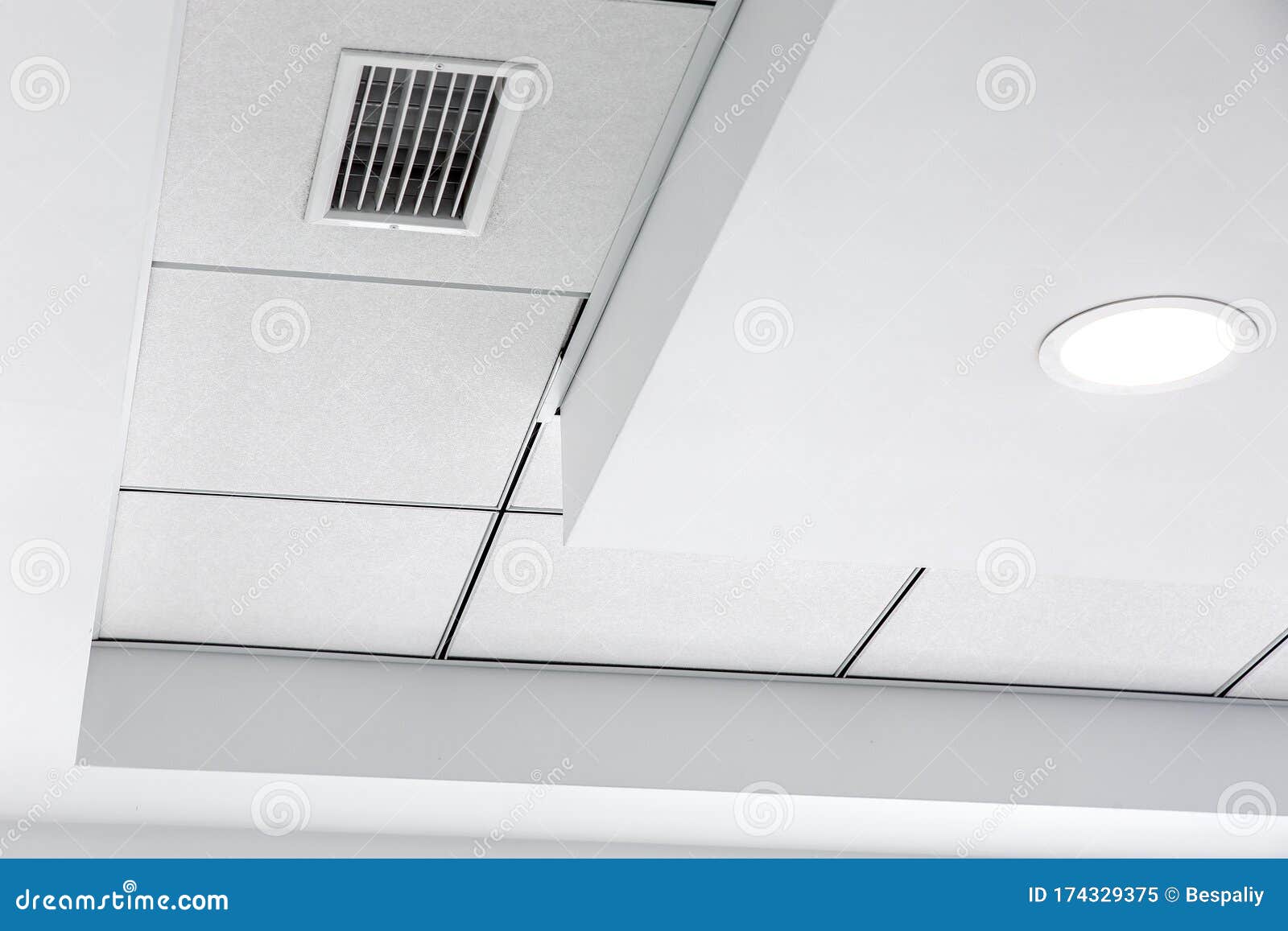 Multi-level Ceiling with Three-dimensional Protrusions and a Suspended ...