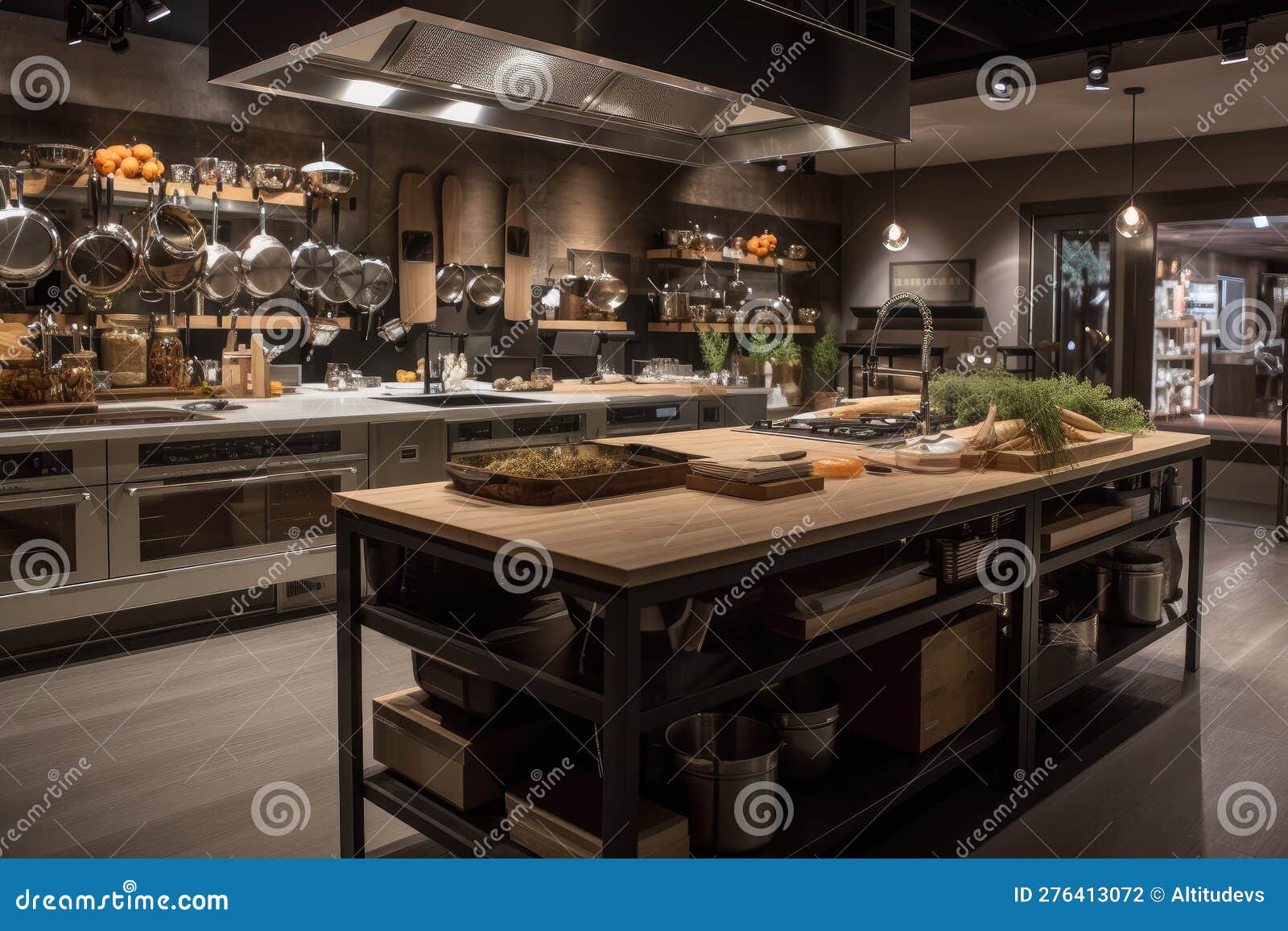 Multi-level High-volume Kitchen, with Different Stations for Various ...