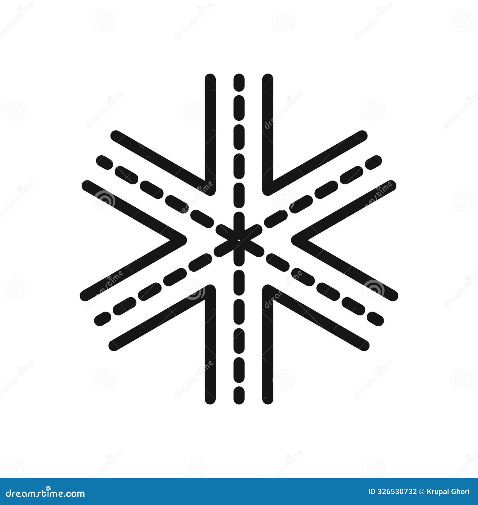 Multi Level Junction Icon Black Line Art Vector Stock Illustration ...