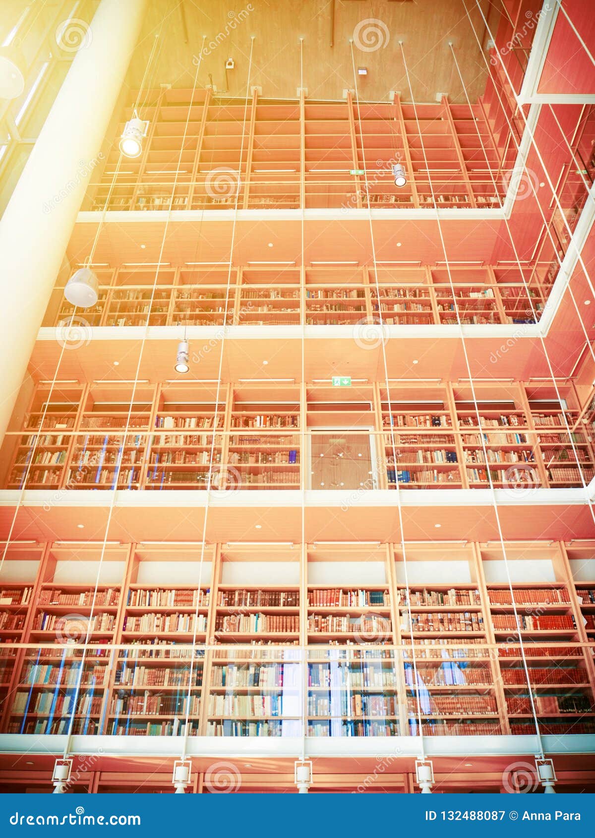 Multi - level library stock image. Image of architecture - 132488087