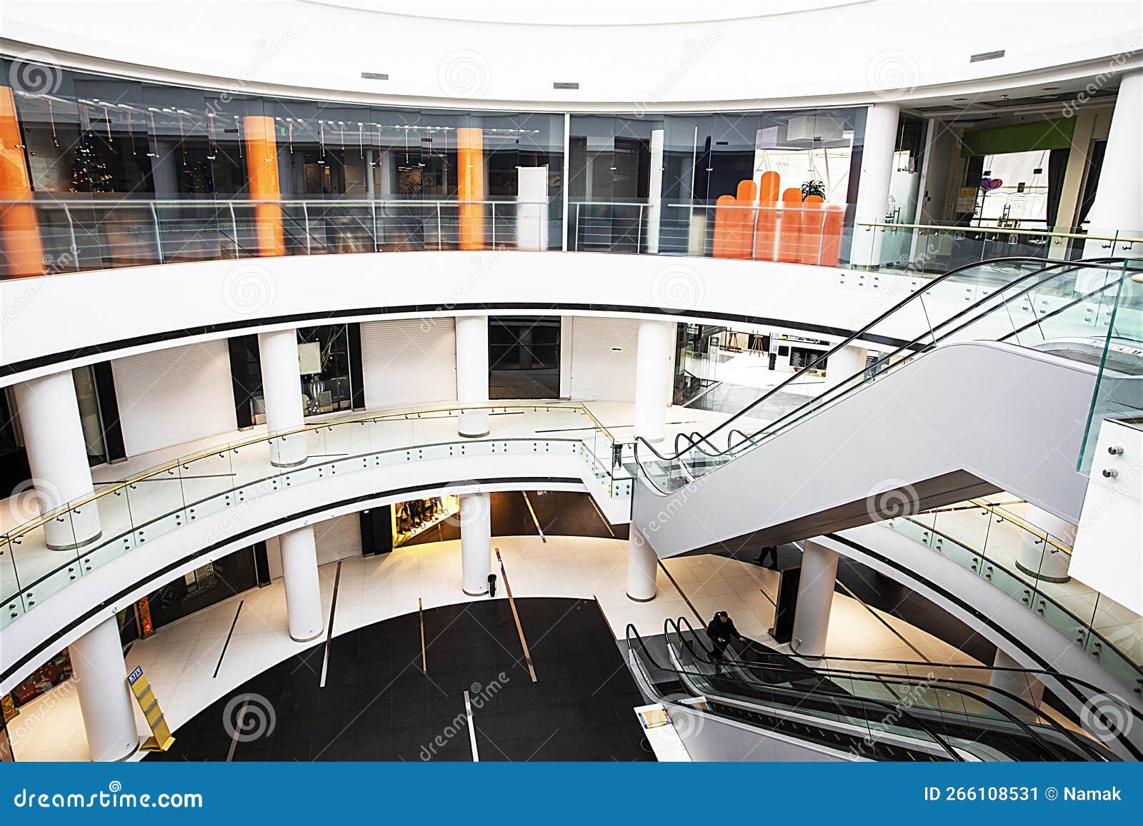 Multi-level Modern Light Interior in a Shopping Center with an ...