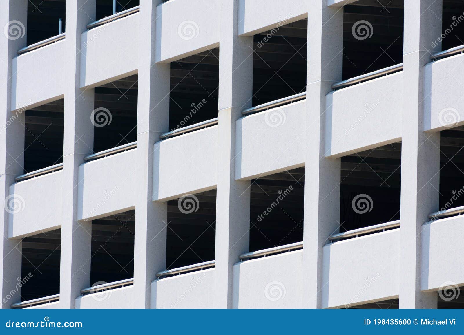 Multi Level Modern Parking Garage Facade and Exterior Stock Photo ...