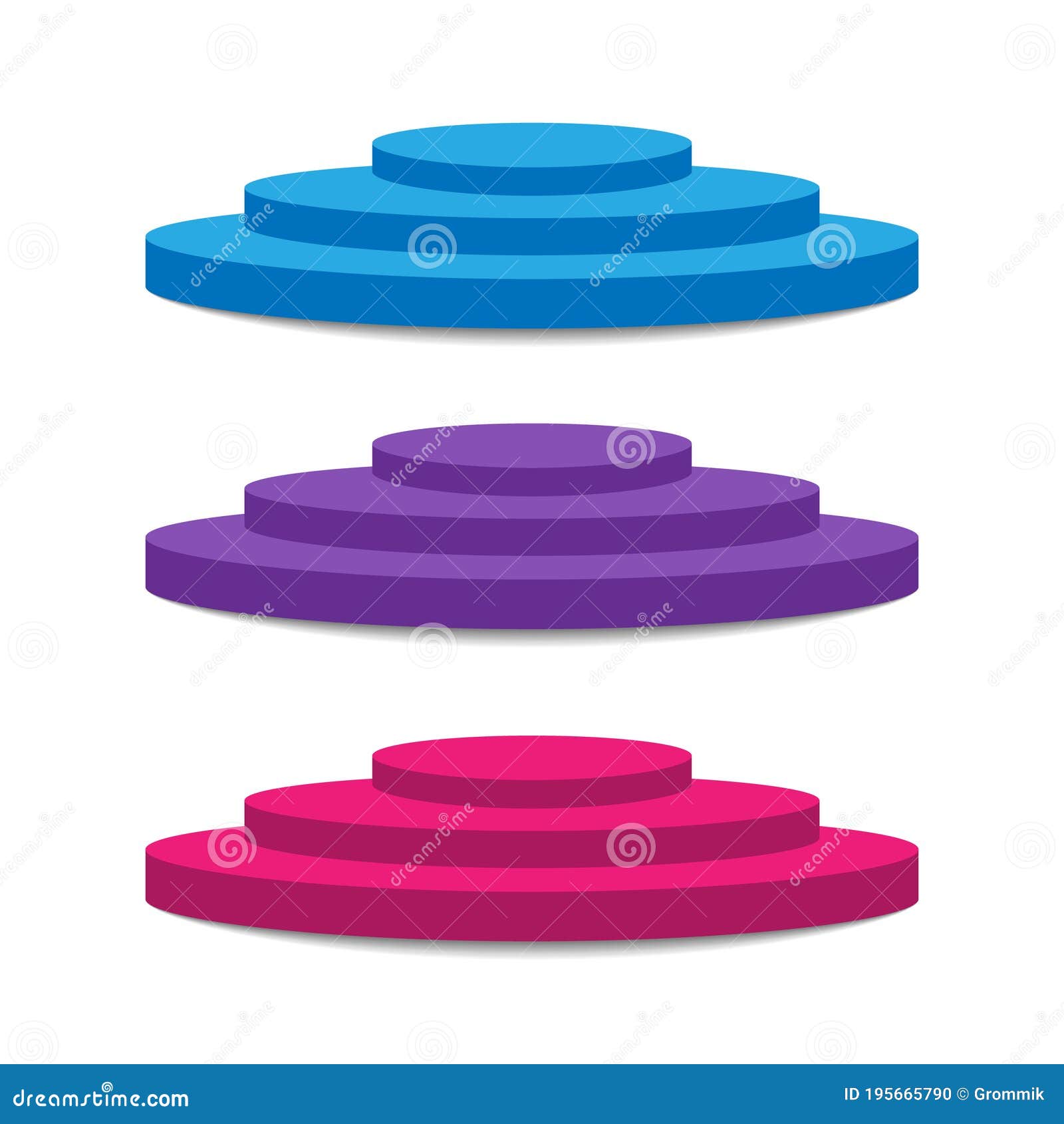 Multi-level Podium. a Set of Simple Vector Illustrations for Theme and ...