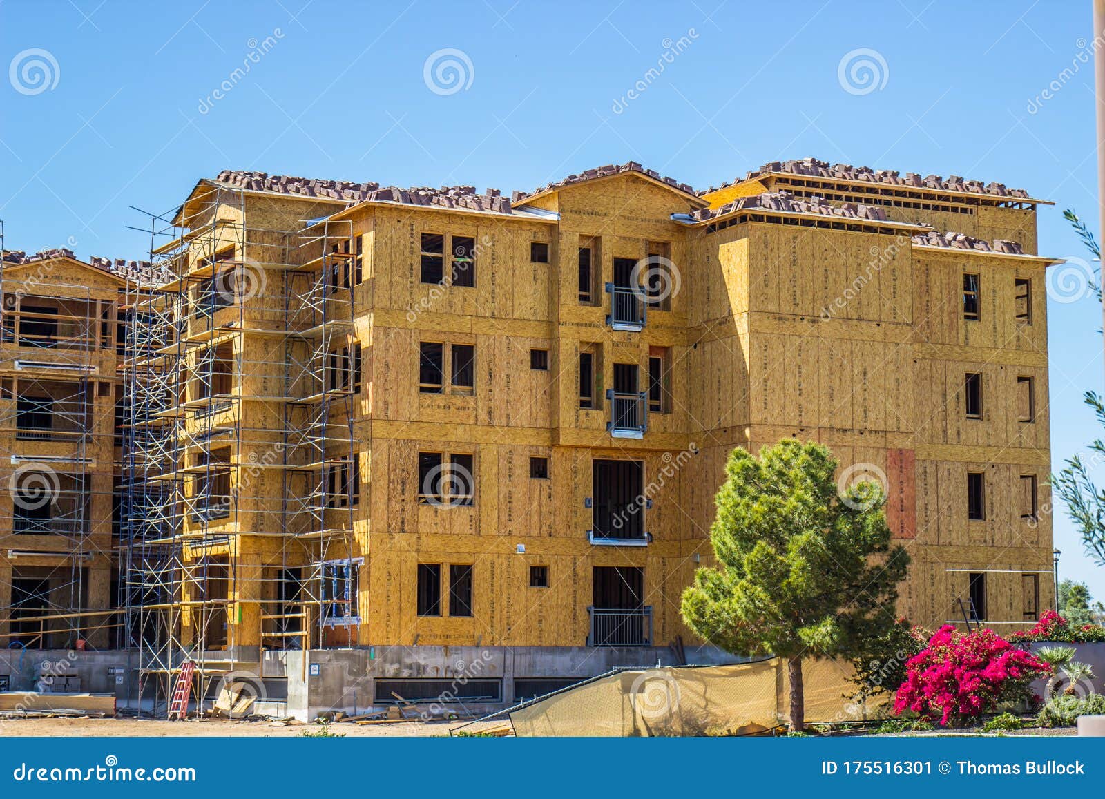Multi Level Residential Structure Under Construction Stock Image ...