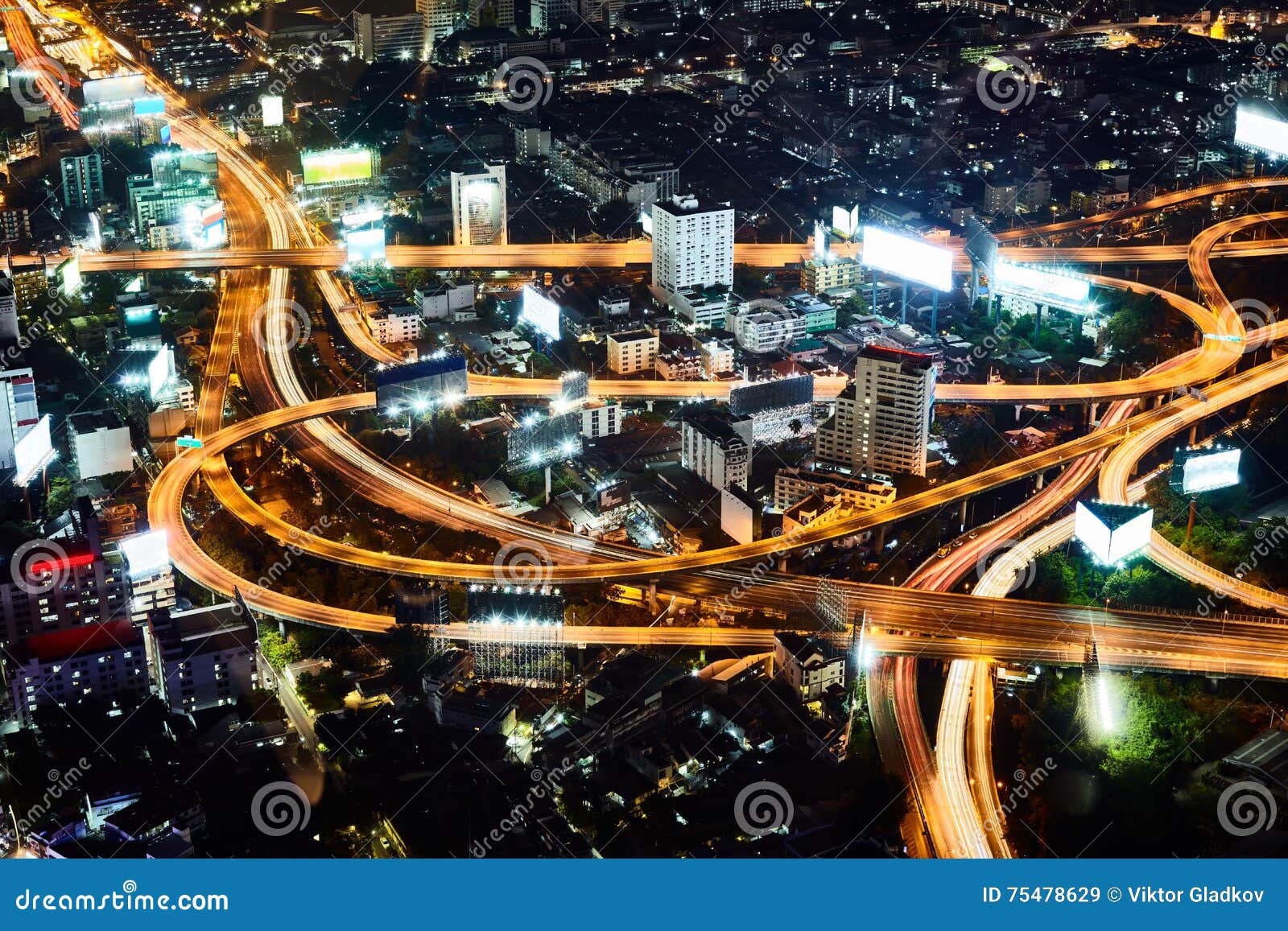 Multi Level Stack Interchange in Bangkok Stock Image - Image of bird ...