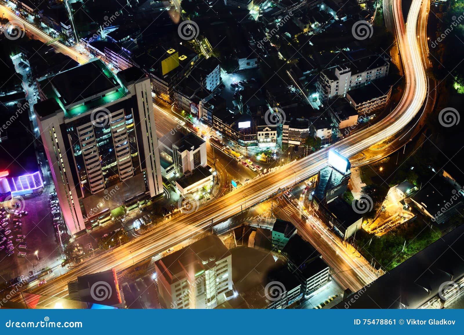 Multi Level Stack Interchange in Bangkok Stock Image - Image of bird ...