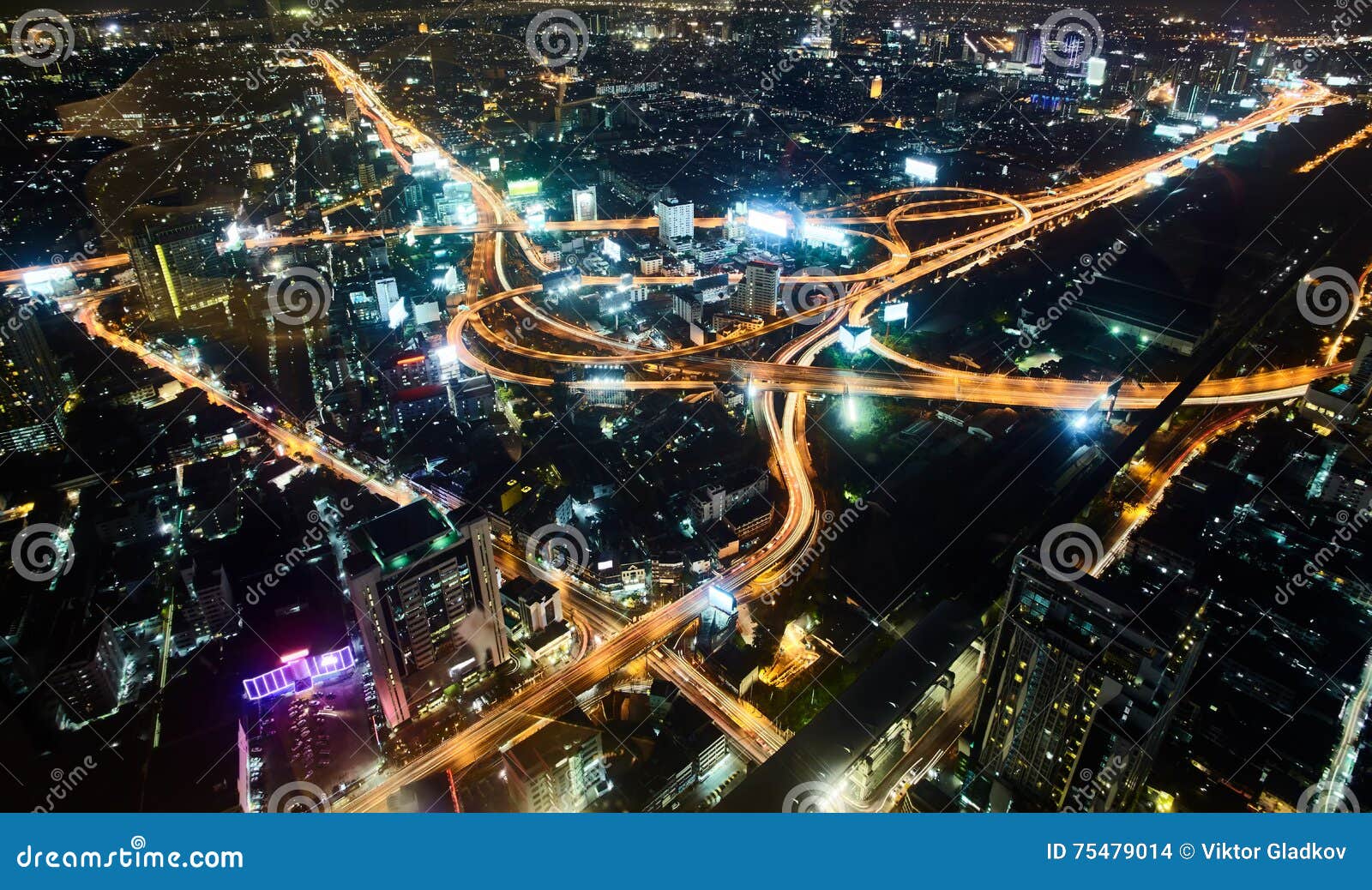 Multi Level Stack Interchange in Bangkok Stock Photo - Image of multi ...
