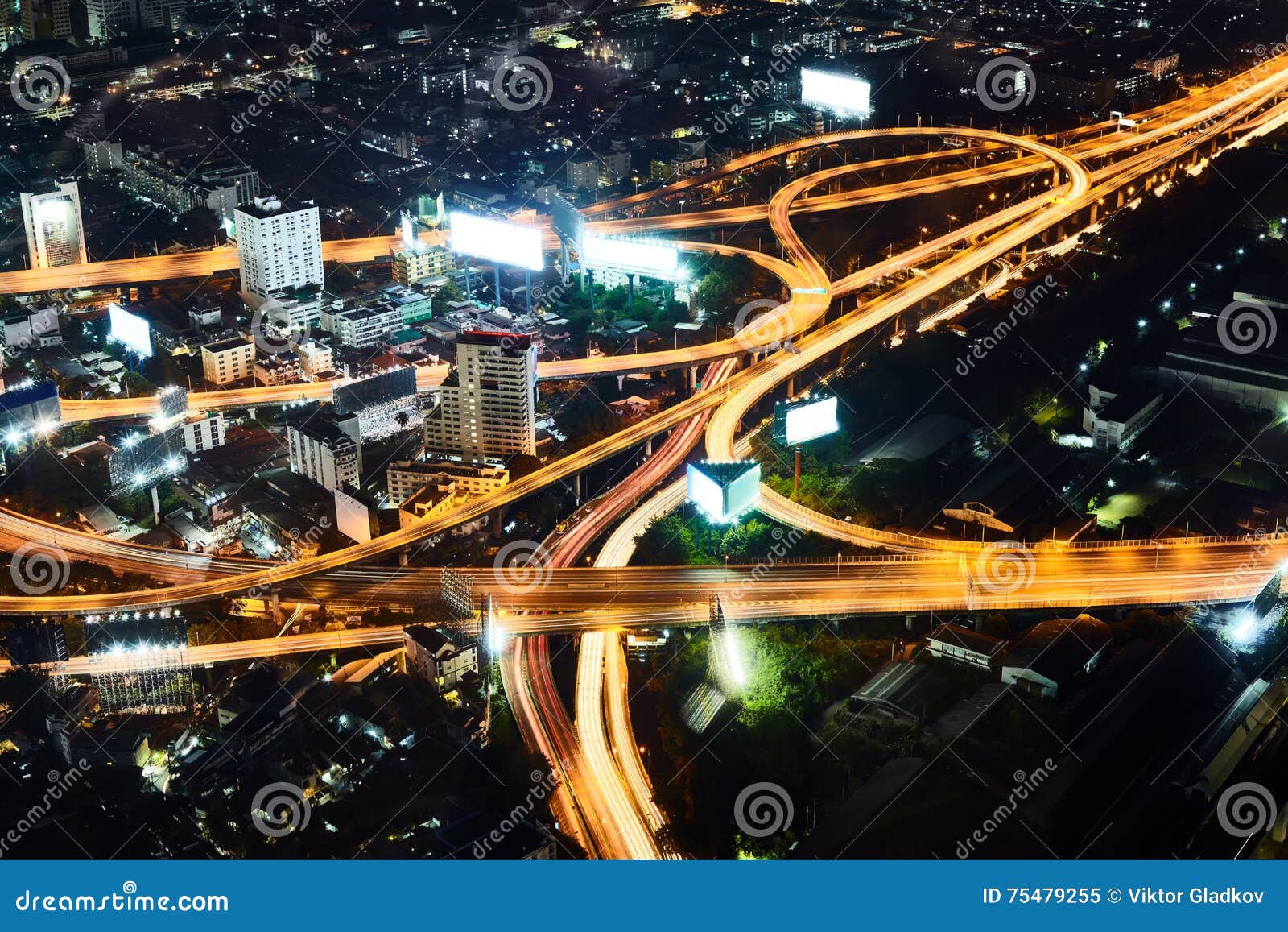 Multi Level Stack Interchange in Bangkok Stock Image - Image of ...