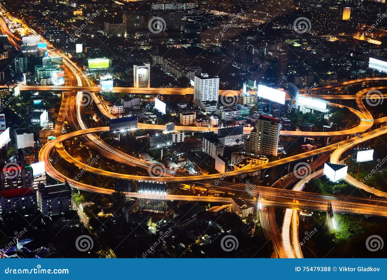 Multi Level Stack Interchange in Bangkok Stock Photo - Image of ...