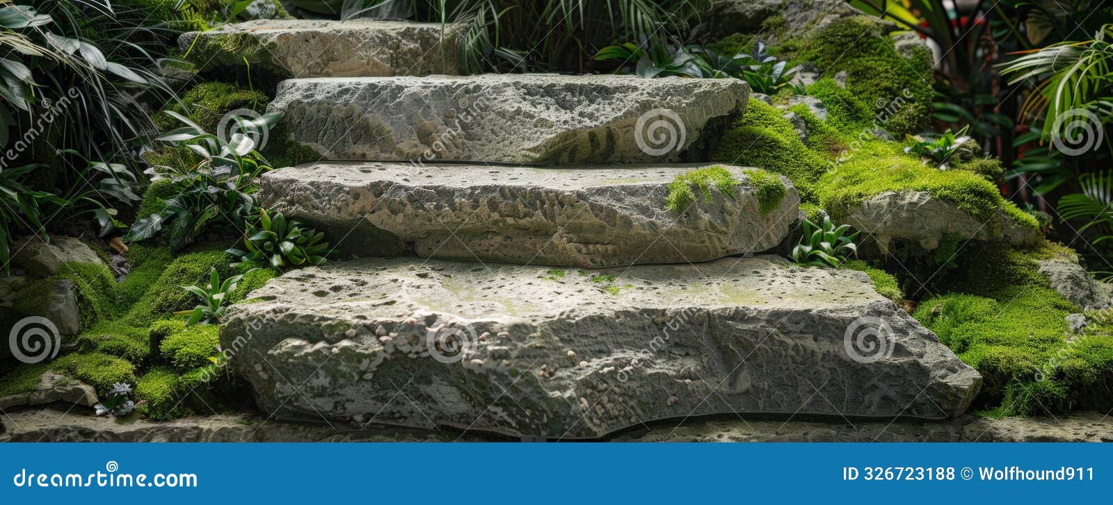 A Multi-level Stone Podium with a Rough Texture, Set Amidst a ...