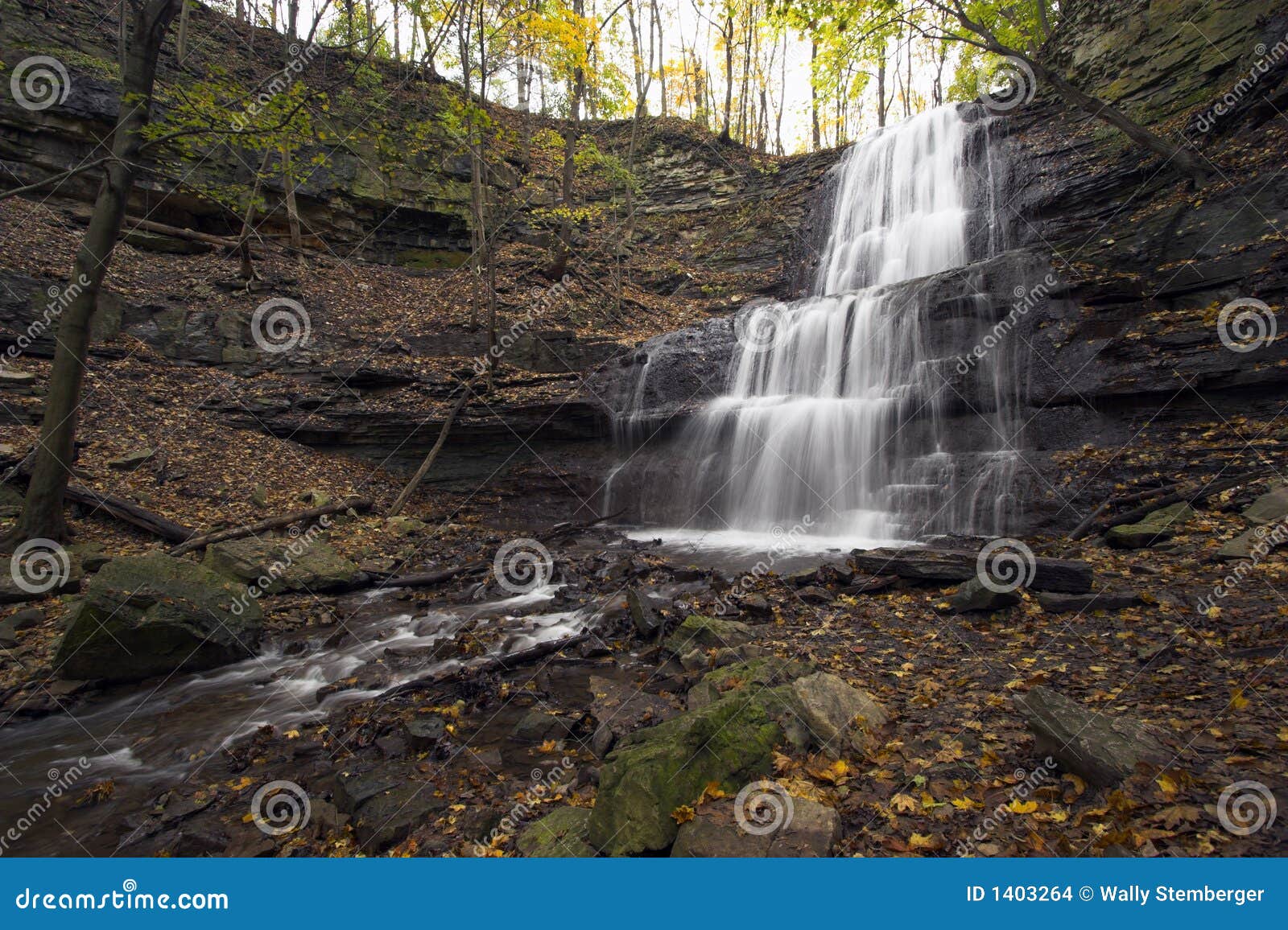 Multi-level waterfall stock photo. Image of biosphere - 1403264