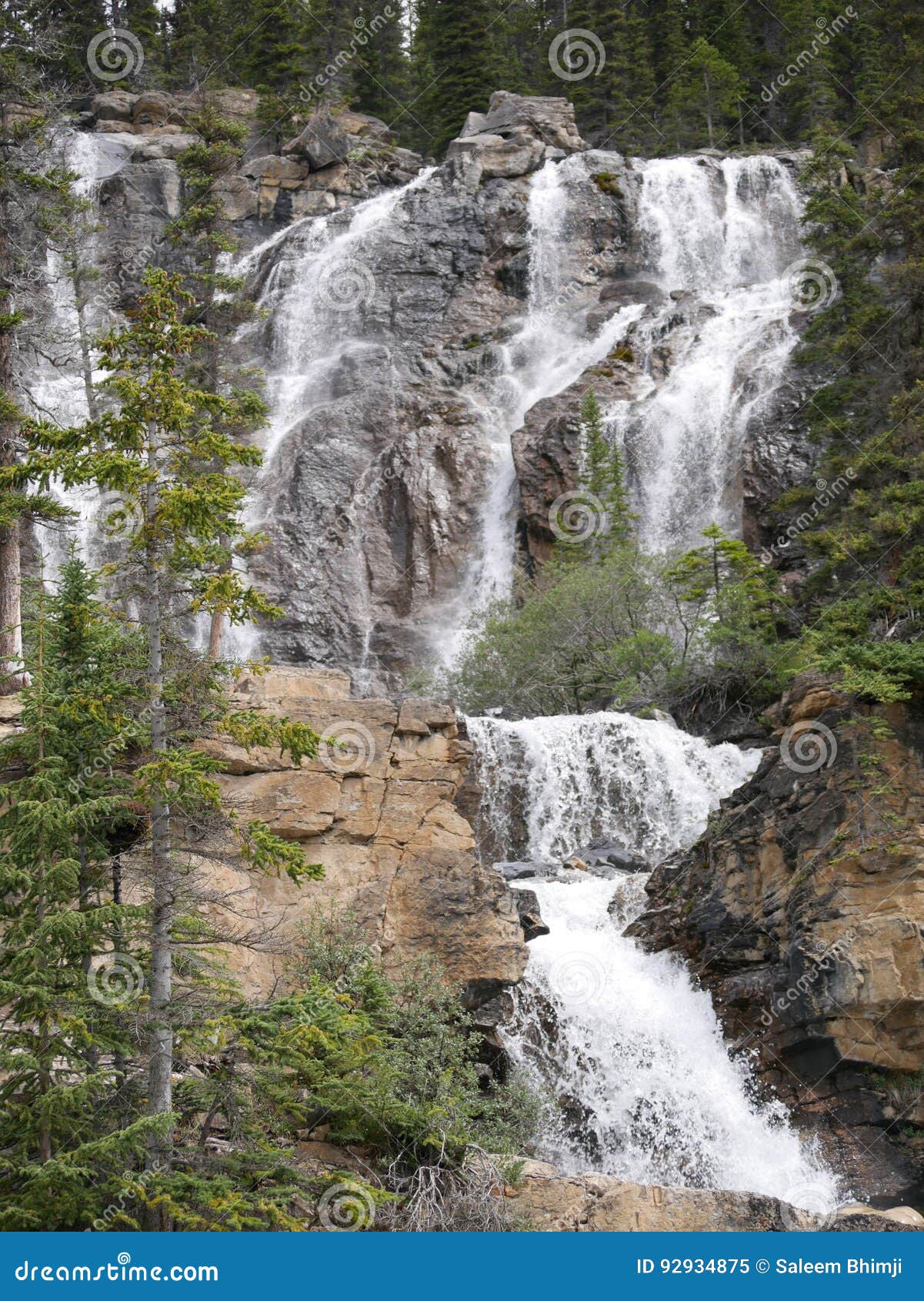 Multilevel Waterfall On A Rocky Terrain 1 Royalty-Free Stock Image ...
