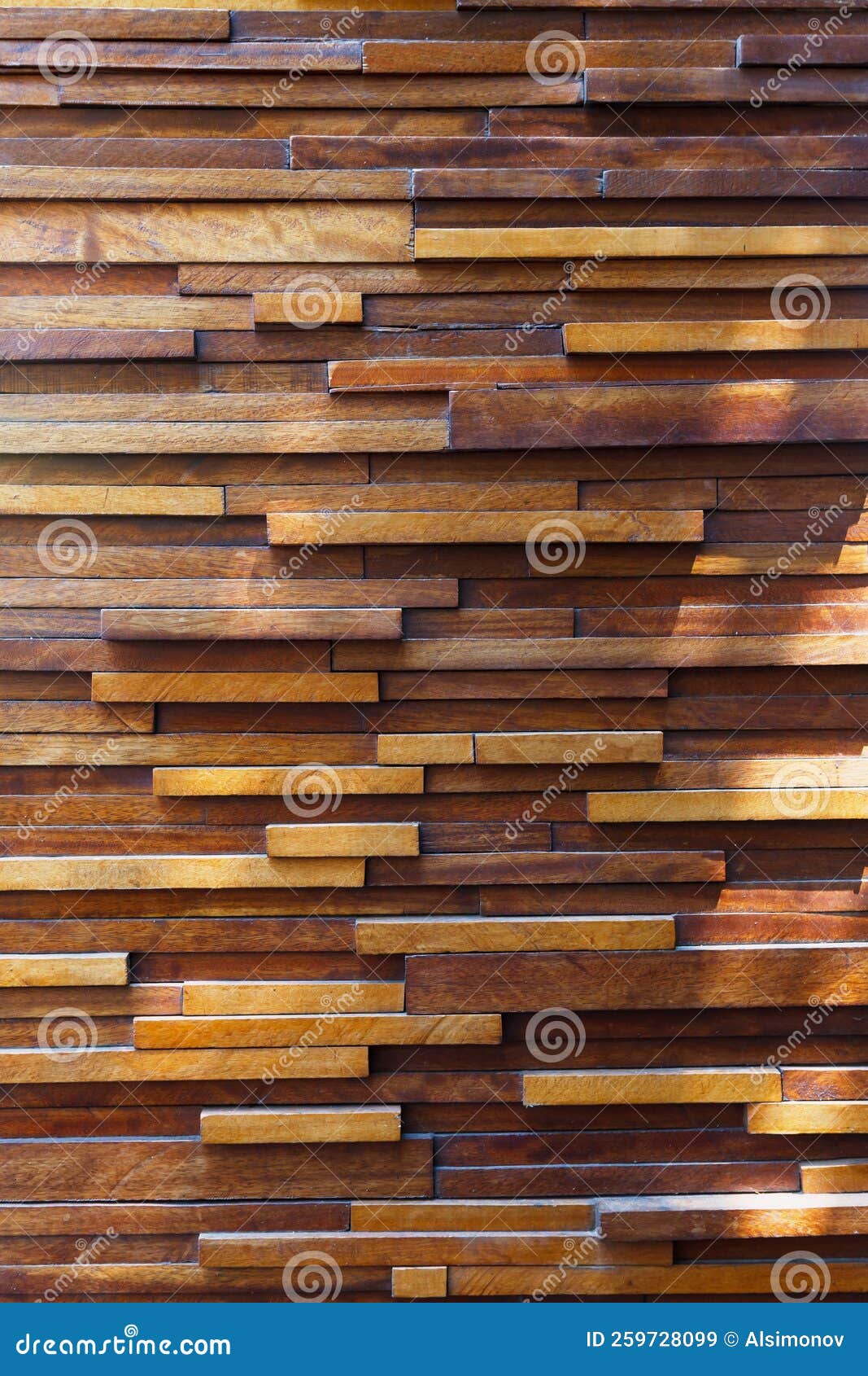 Multi-level Wooden Texture Made of Wooden Bars of Different Sizes and ...