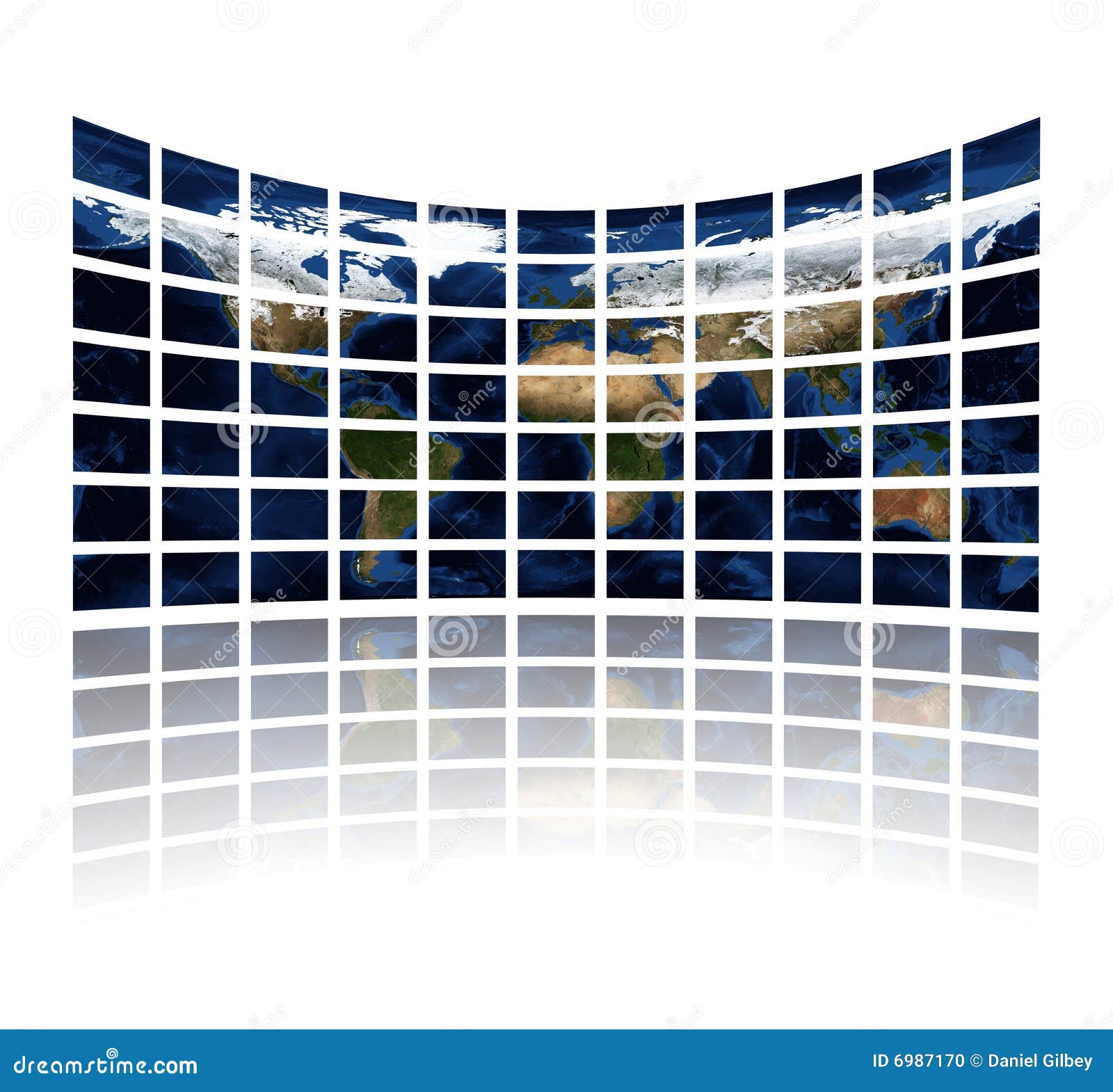 Multi Media Screens Displaying the Atlas Stock Illustration ...