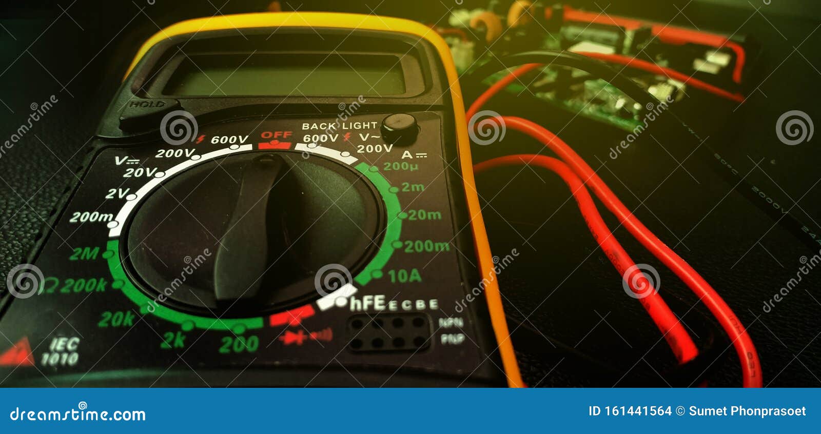 Multi meter and electronic stock photo. Image of measurement - 161441564