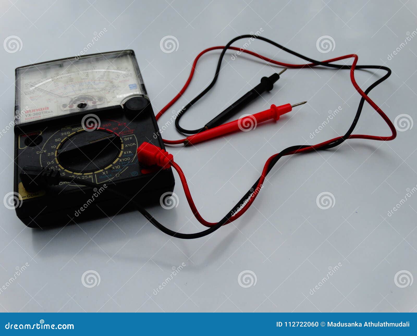 Multimeter, Analog in White Background Stock Photo - Image of circuit ...