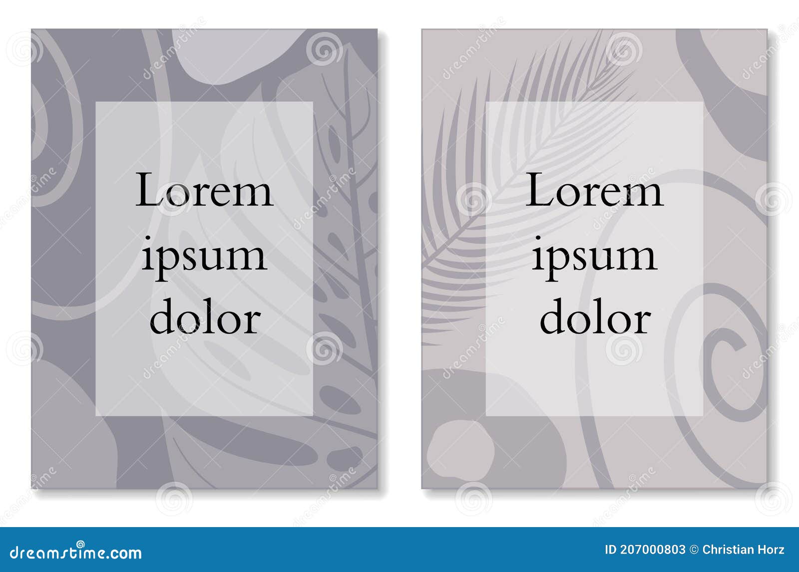 Multi-page Botanical and Floral Layout Template Stock Vector ...