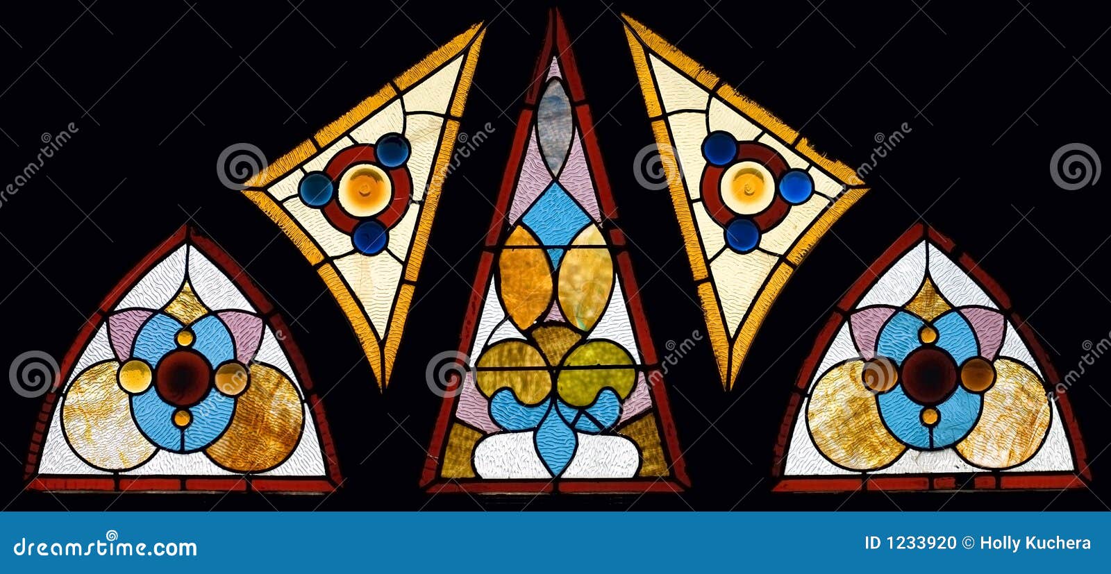 Multi Panel Vintage Stained Glass Church Window Stock Photo - Image of ...