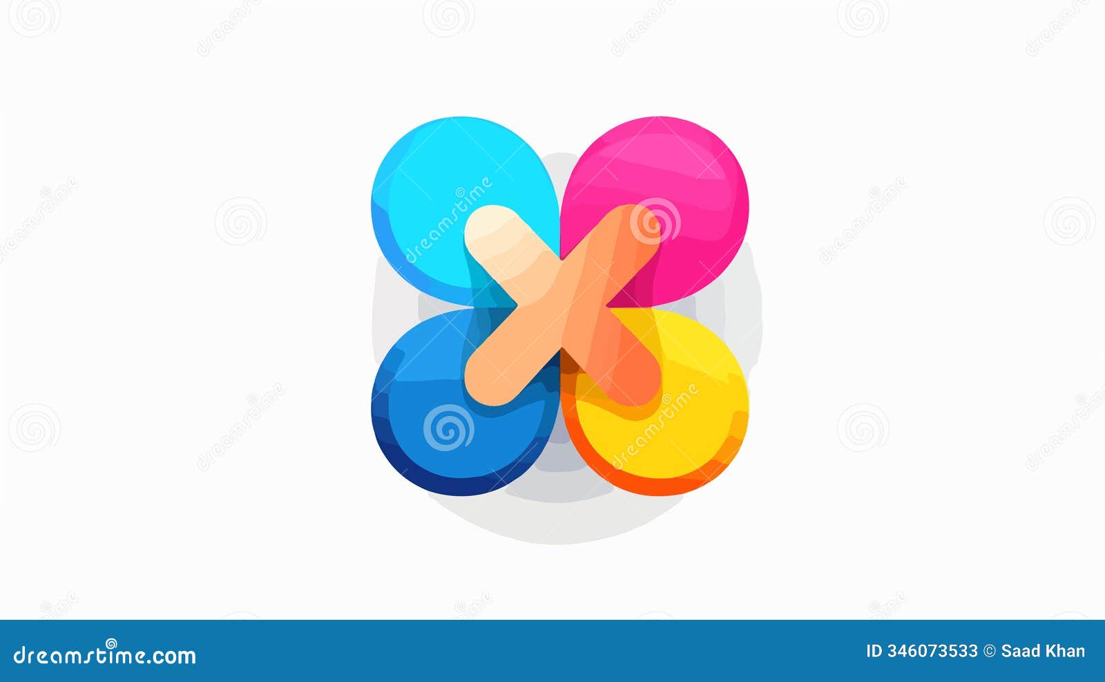 Multi-Part Colored Plus Symbol Vector Cartoon | CartoonDealer.com ...