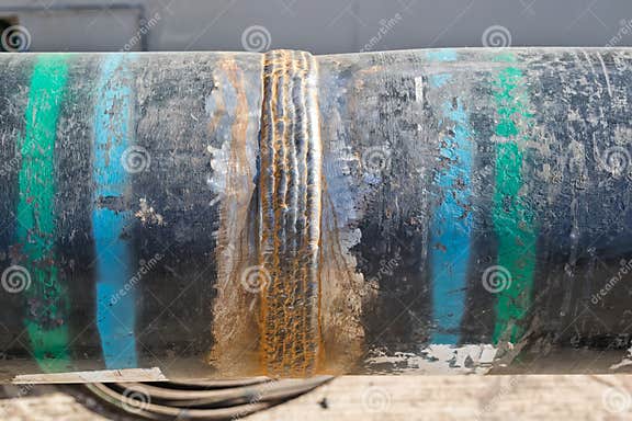 Multi-pass Weld Bead on the Pipe Stock Photo - Image of scale, sheet ...