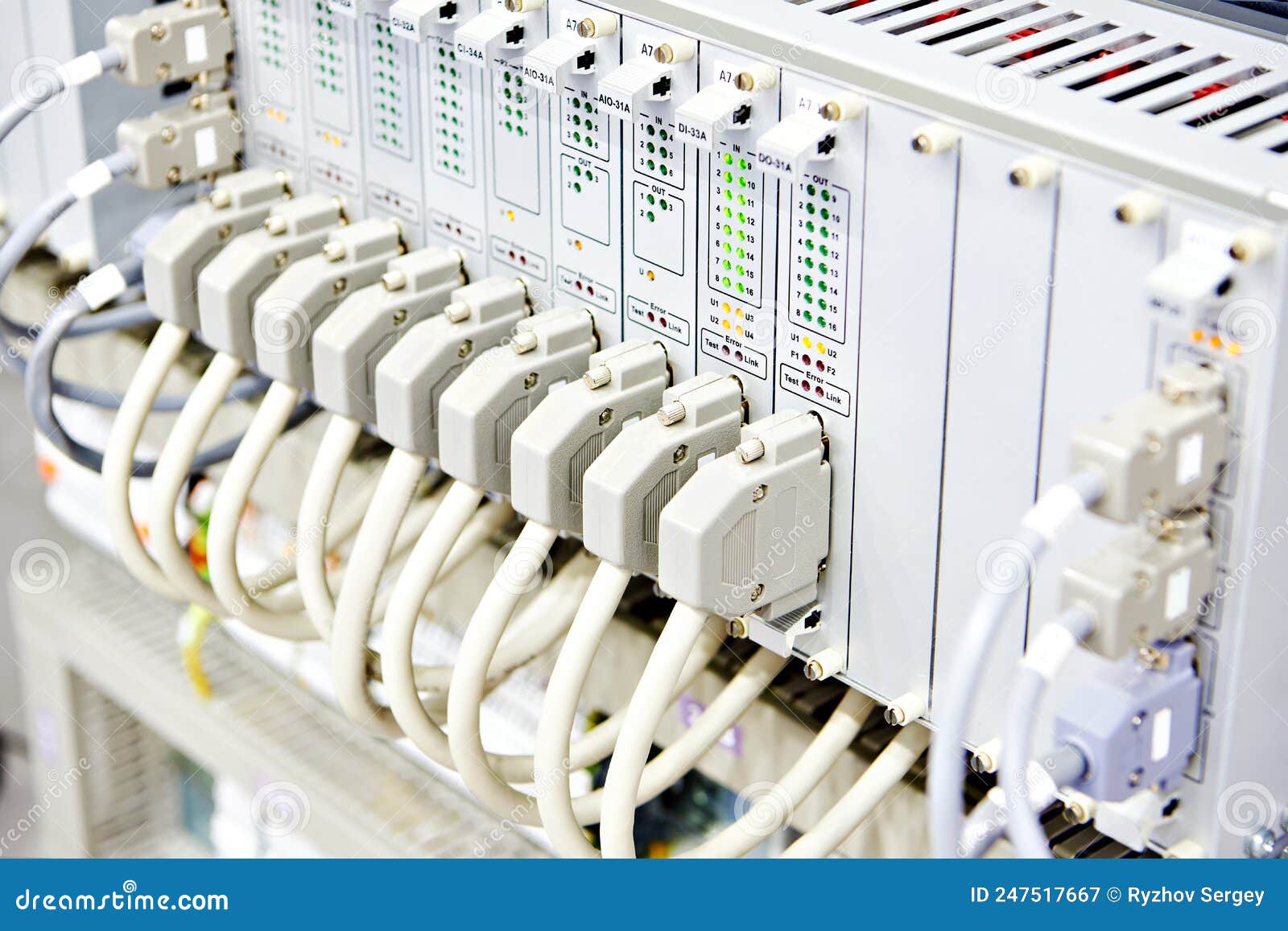 Multi Pin Connectors and Sockets Stock Image - Image of electrical ...