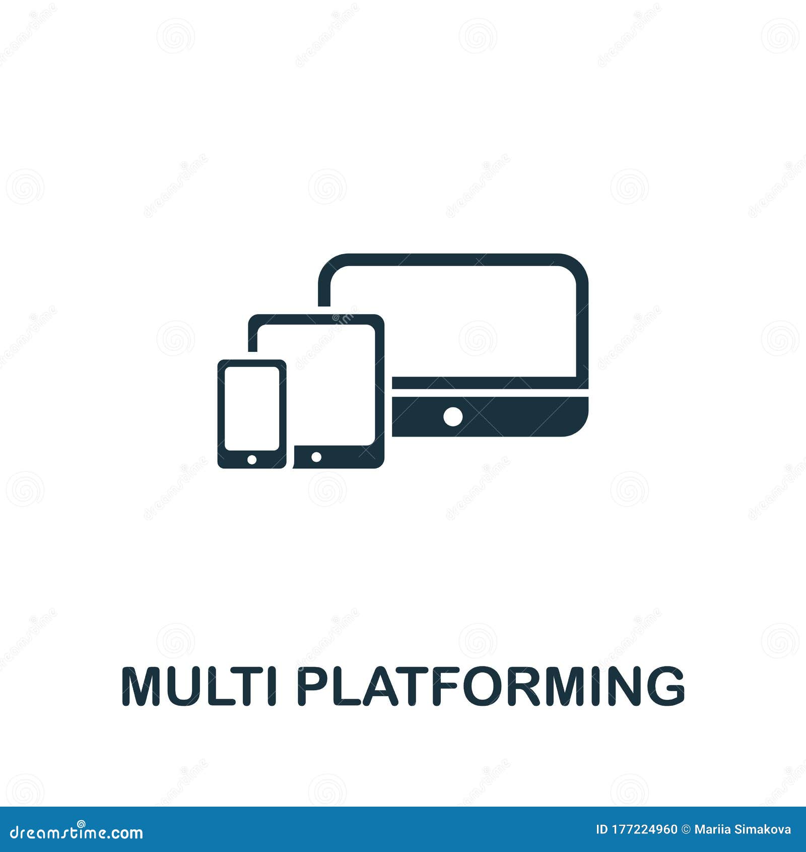 Multi Platforming Icon from Seo Collection. Simple Line Multi ...