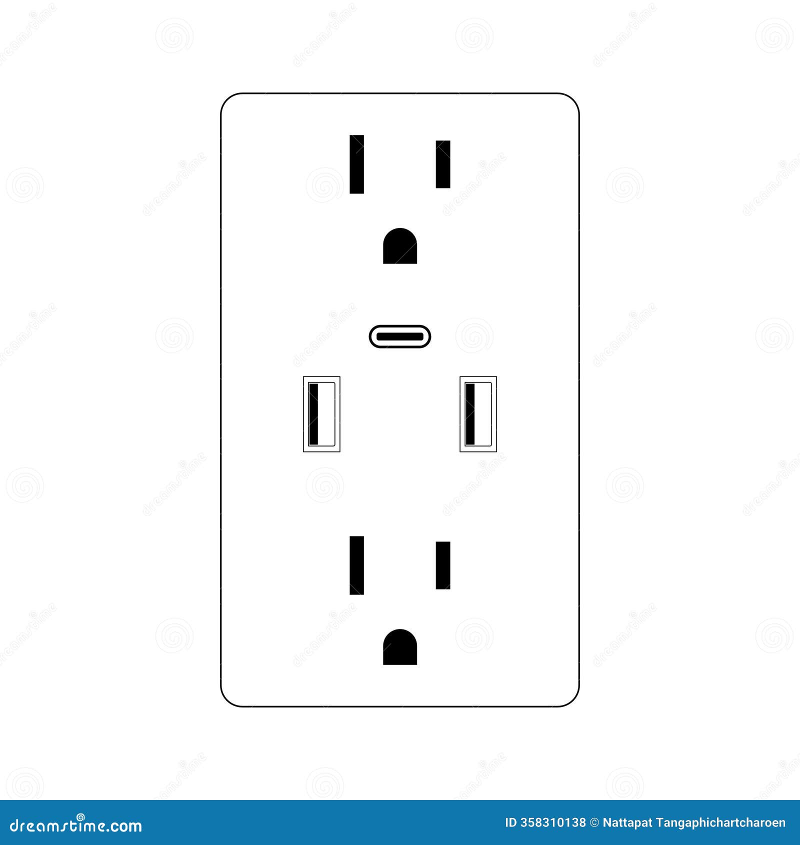 Plug, Outlet And House, Sticker Label, Electrician Logo Vector ...