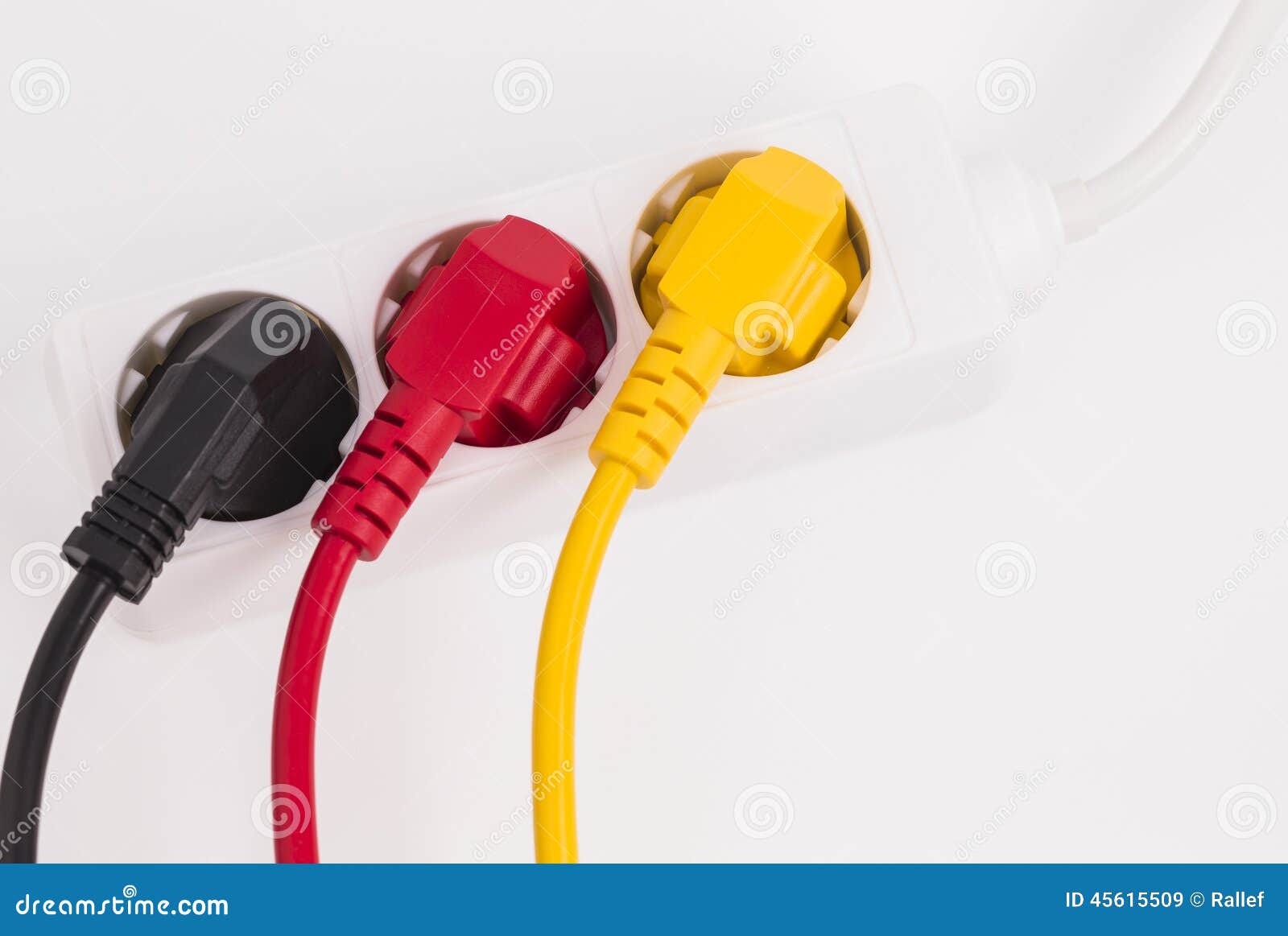 Multi Plug and Power Cables Stock Image - Image of shows, cable: 45615509