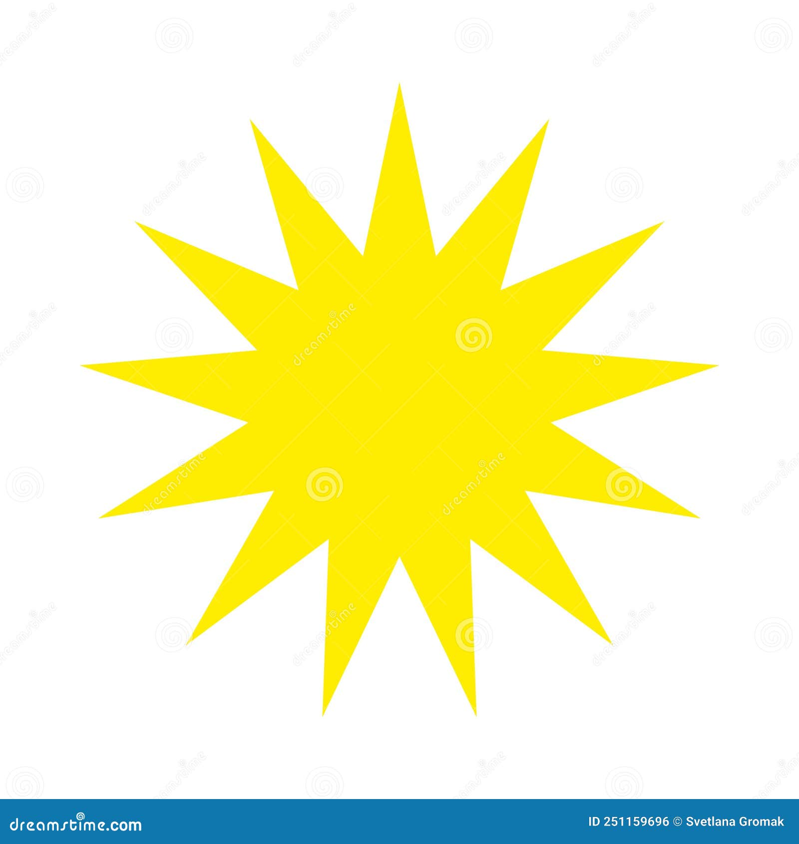 A multi - pointed star stock vector. Illustration of rays - 251159696