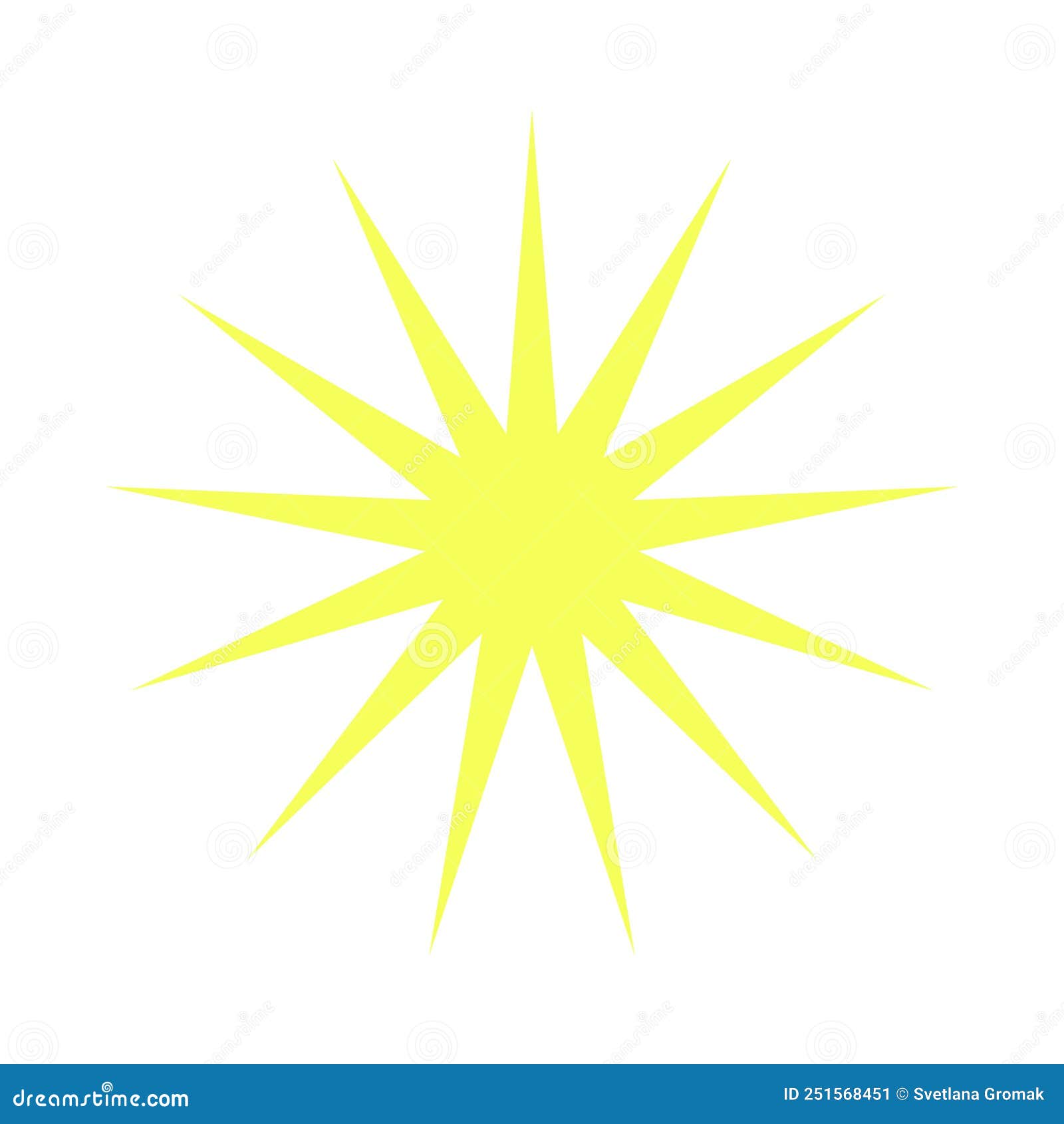 A Multi-pointed Star with Sharp Rays Stock Vector - Illustration of ...