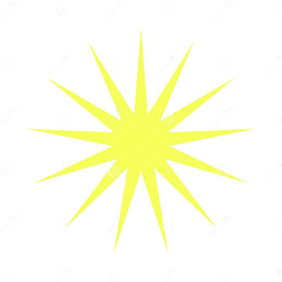 A Multi-pointed Star with Sharp Rays Stock Vector - Illustration of ...