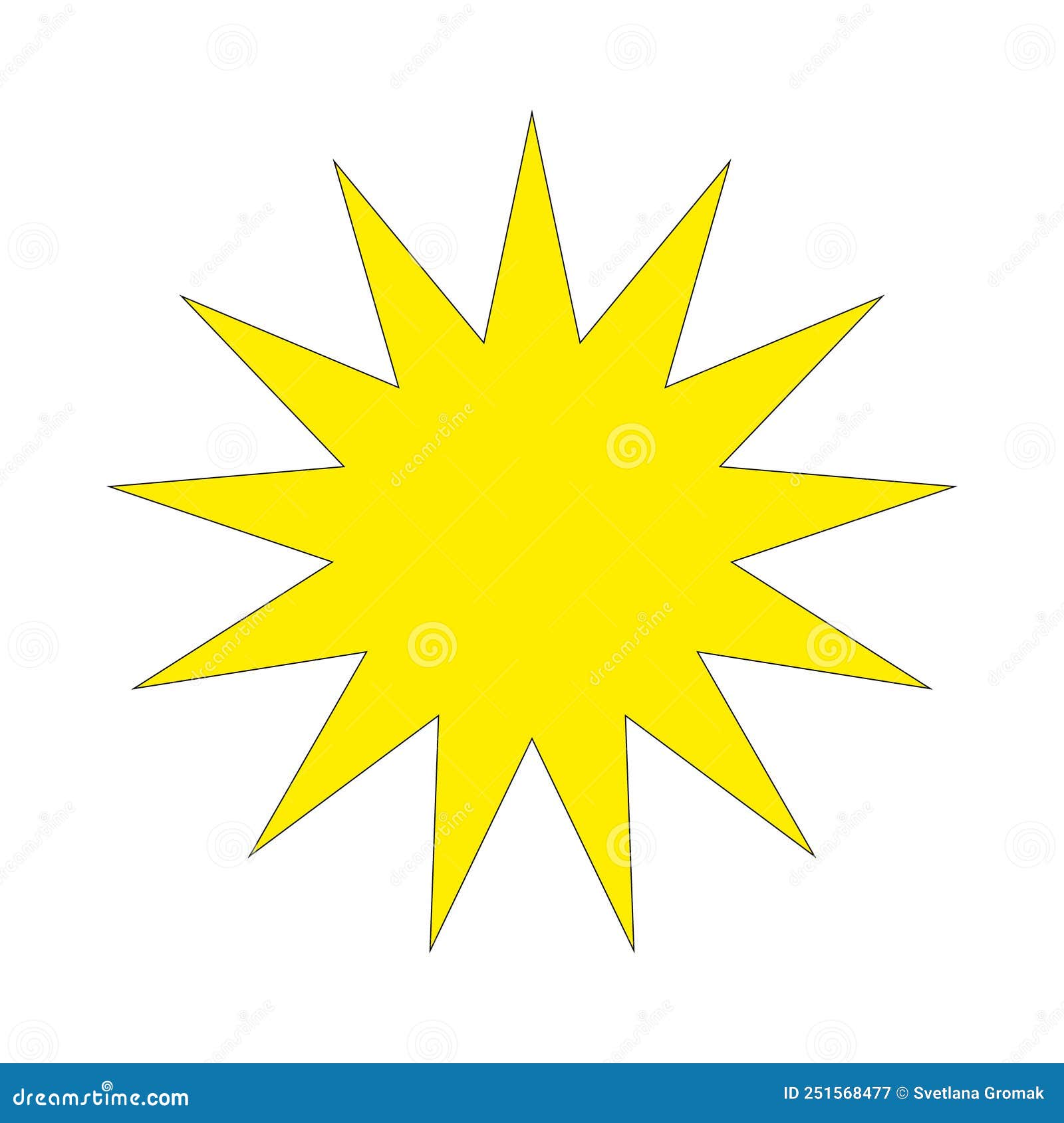 A multi - pointed star stock vector. Illustration of percent - 251568477