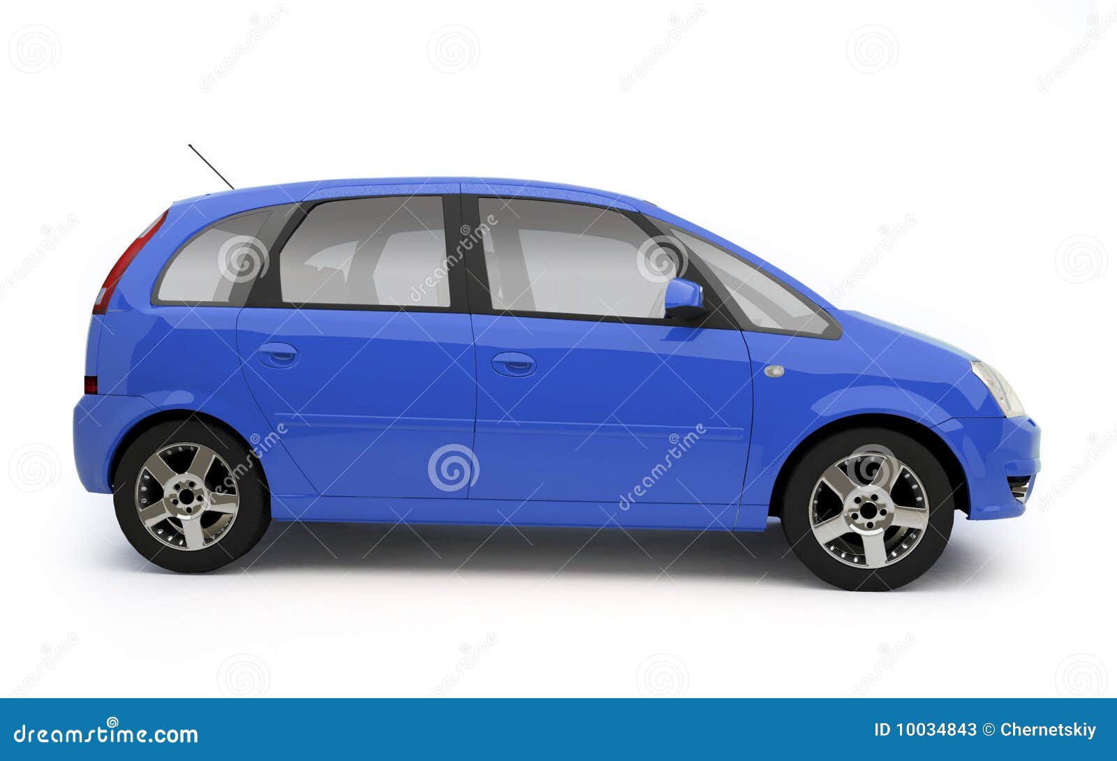 Multi-purpose Blue Car Side View Stock Illustration - Illustration of ...