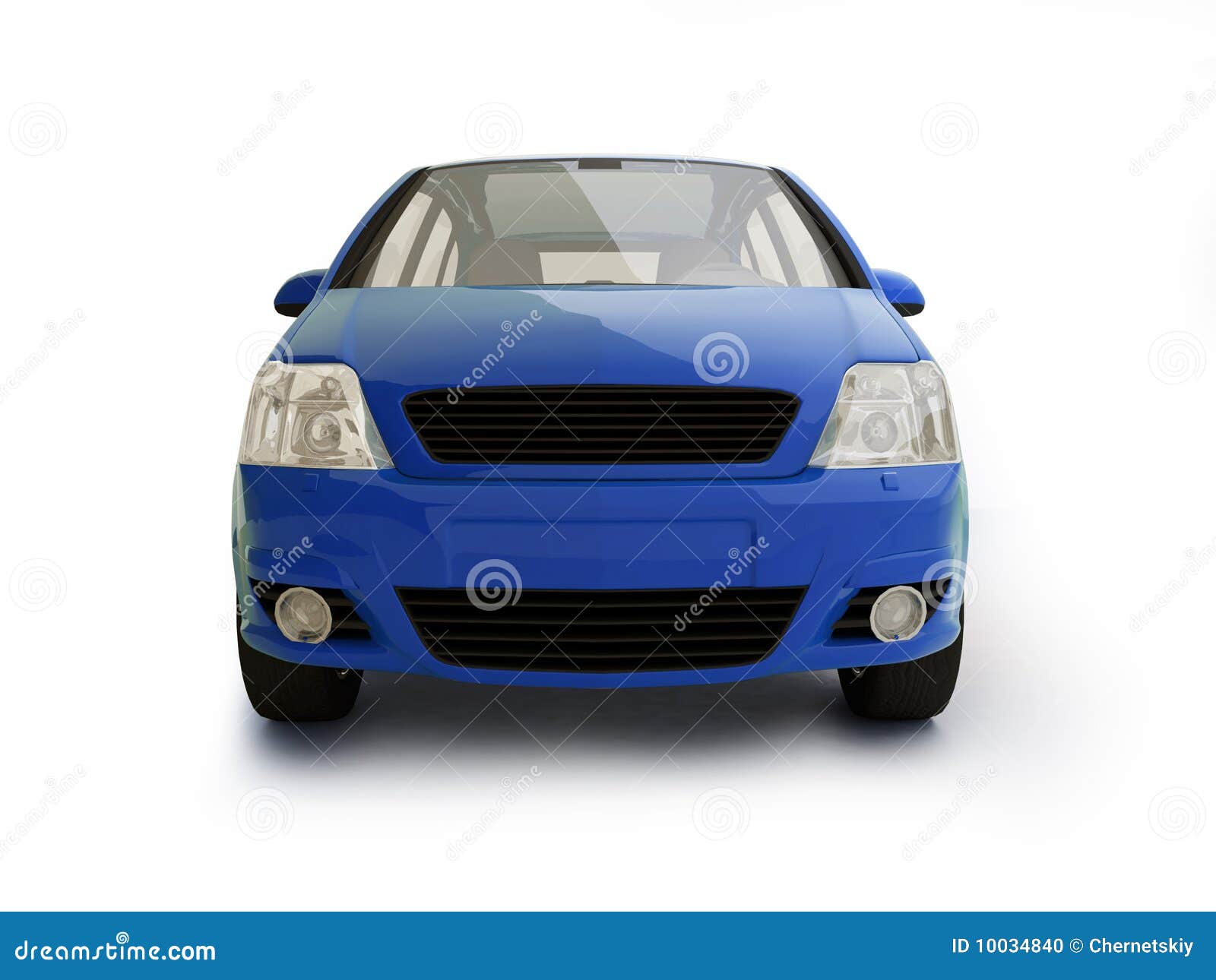 Multi-purpose Blue Vehicle Front View Stock Illustration - Illustration ...
