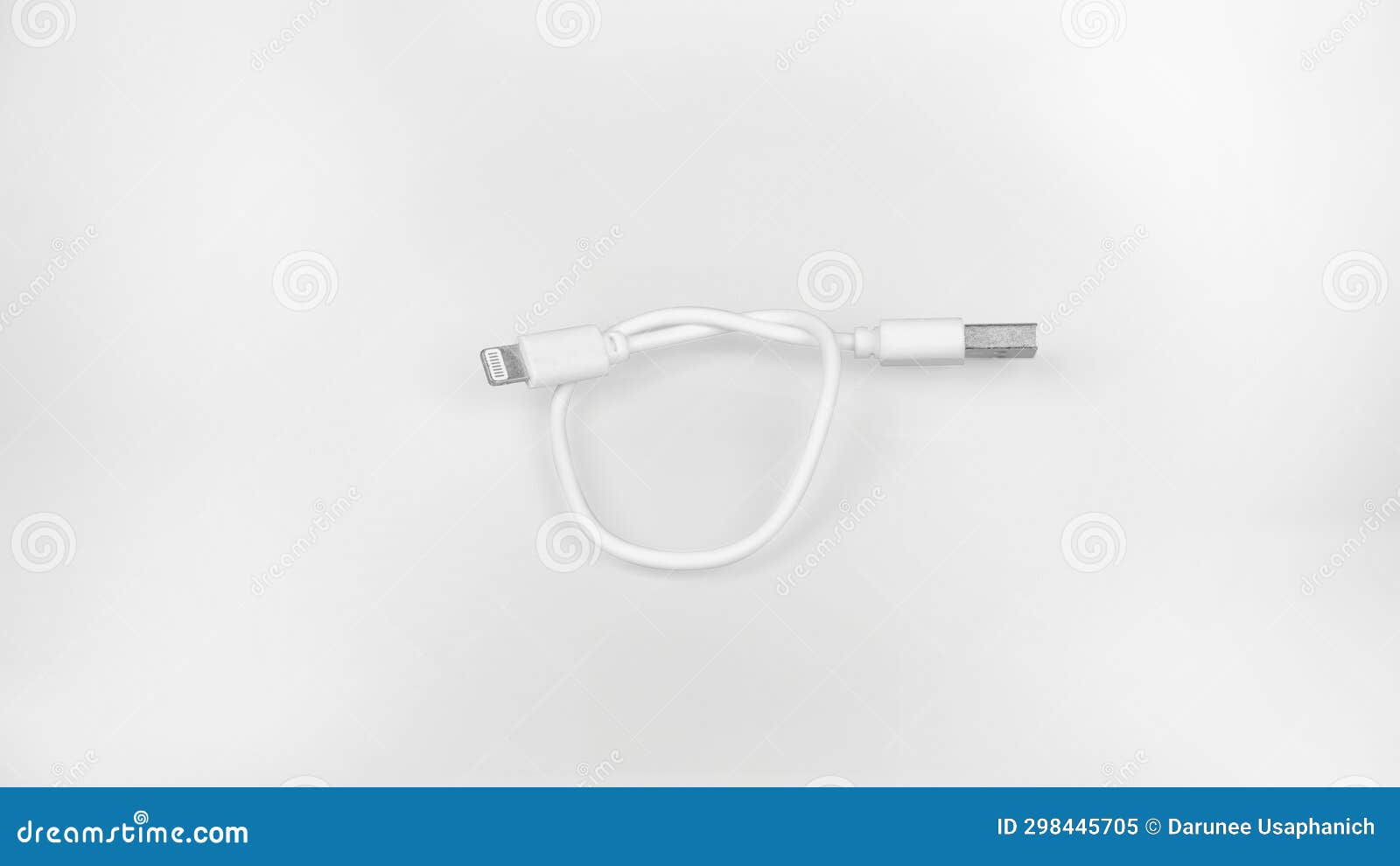 Multi-purpose Charging Cable, White Line, Has 2 Heads, Connecting ...