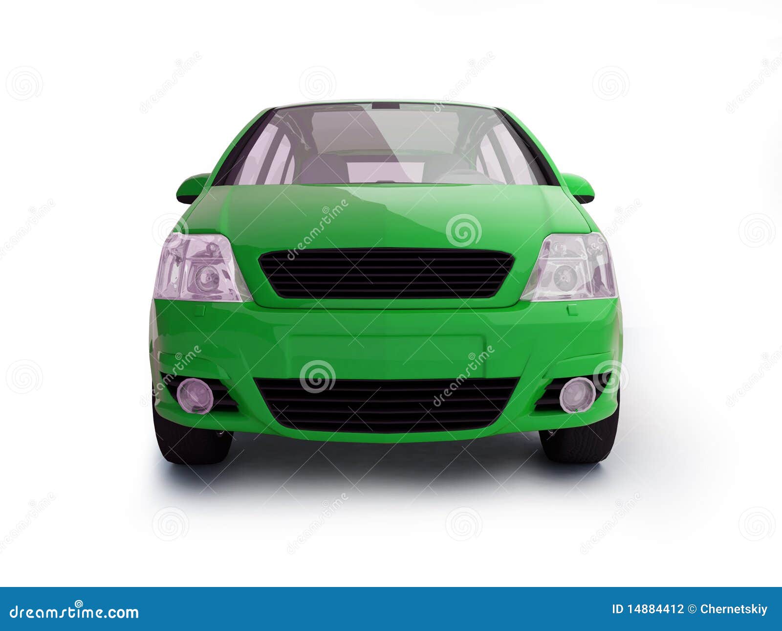 Multi-purpose Green Vehicle Front View Stock Illustration ...