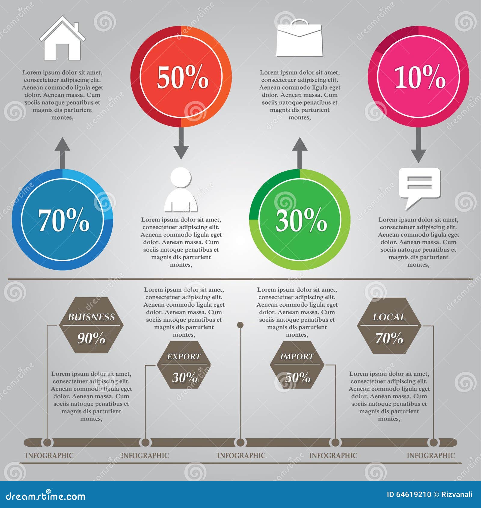Multi Purpose Infographic Vector Design Template Stock Vector ...