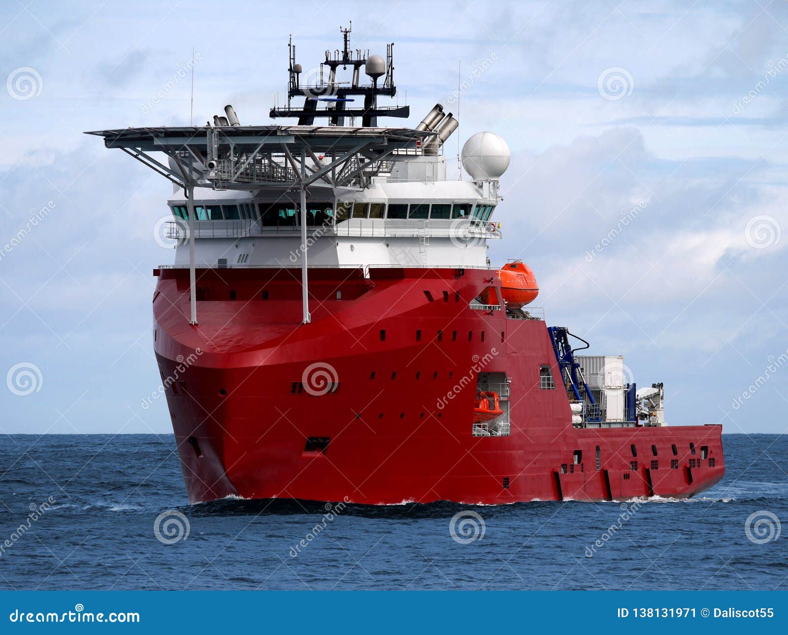 Multi-Purpose Support Ship at Sea. Stock Image - Image of head, calm ...