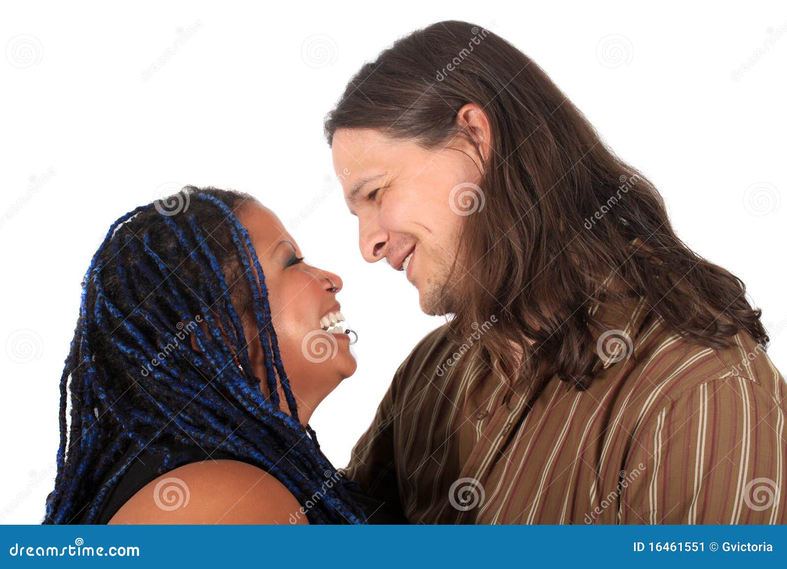Multi race couple stock image. Image of blue, smile, racial - 16461551