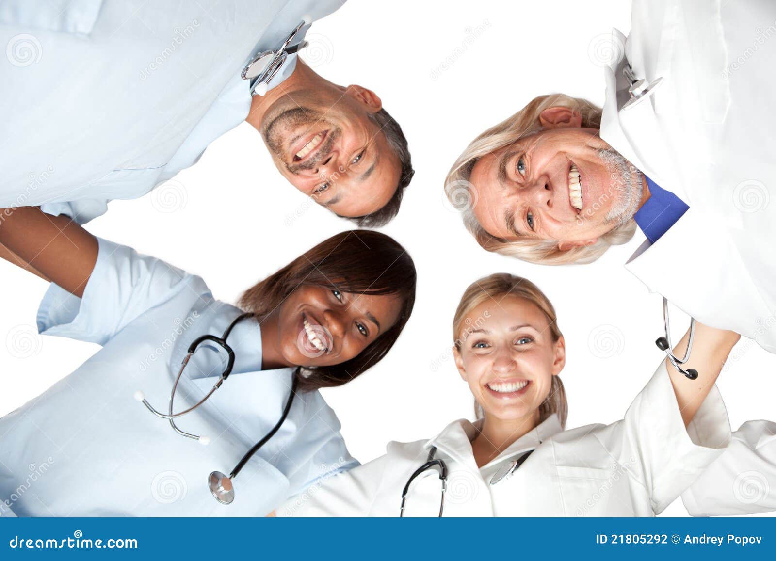 Multi Racial Group or Happy Doctors Smiling Stock Photo - Image of ...