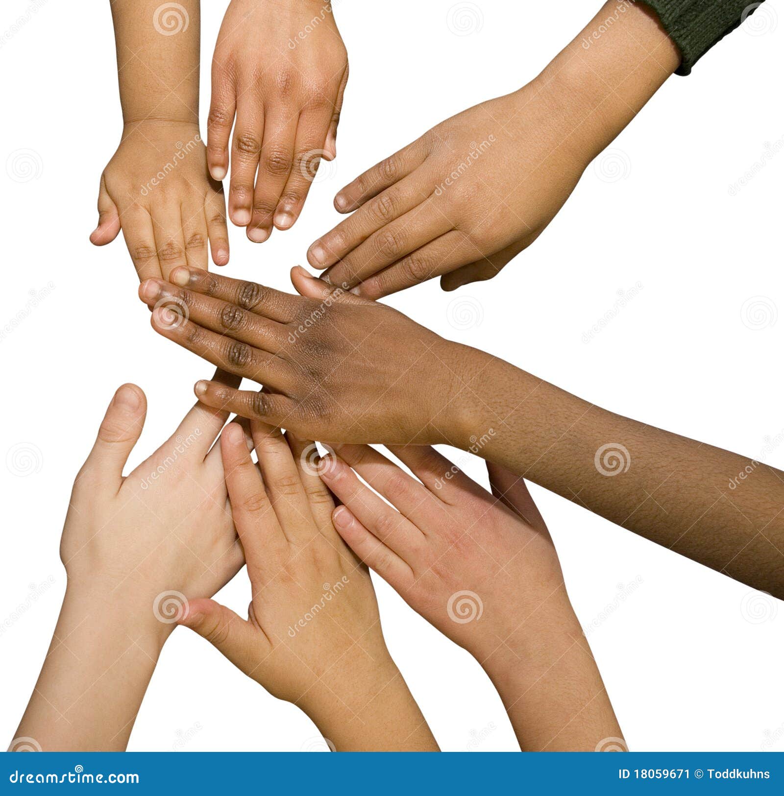 Two Multi Racial Cute School Age Girls Sit At Desk With Tablets. Using ...