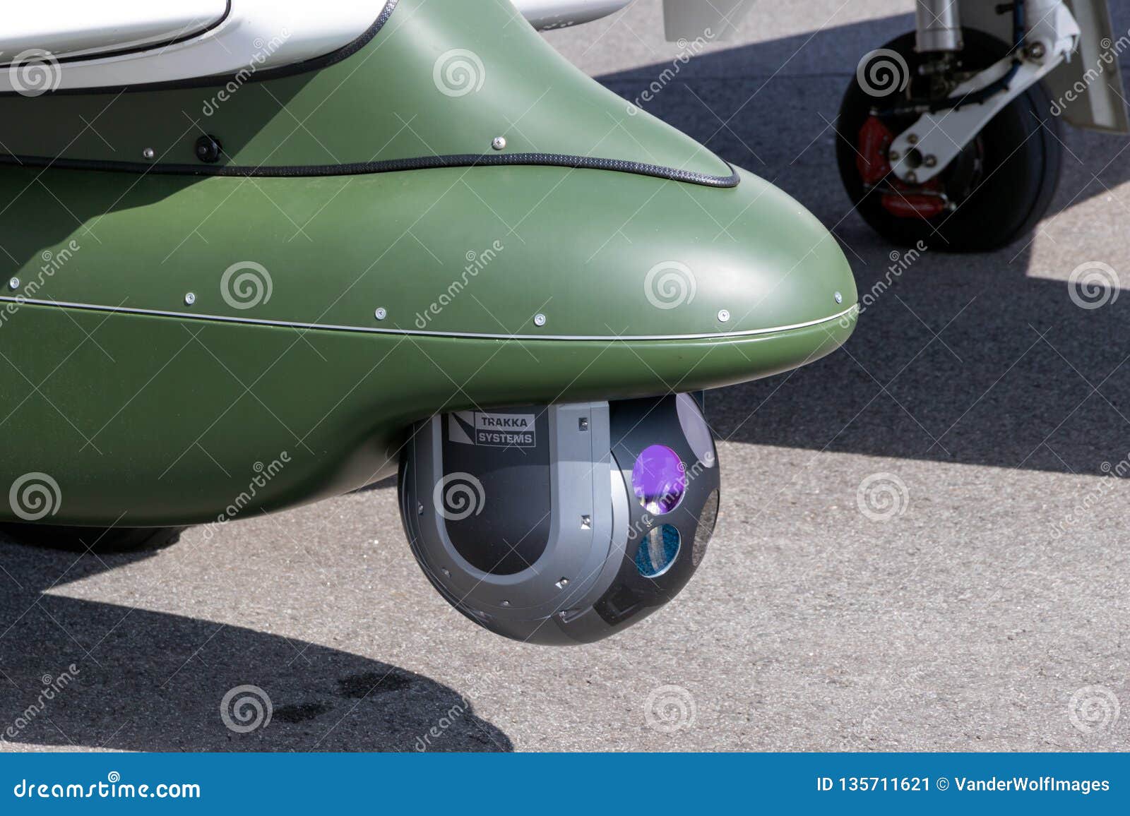 Multi-Sensor Surveillance Pod Under An Airplane Editorial Photo ...
