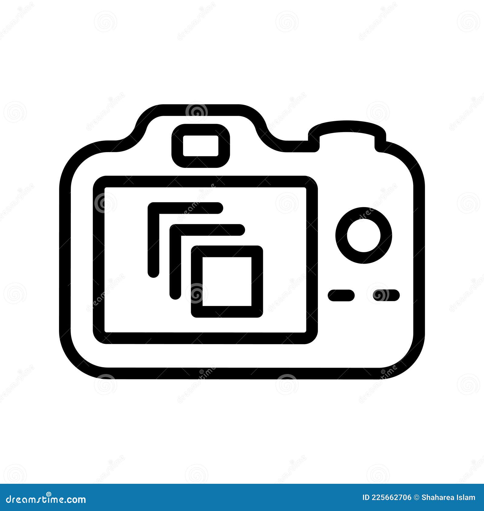 Multi shoot on camera icon stock vector. Illustration of camera - 225662706