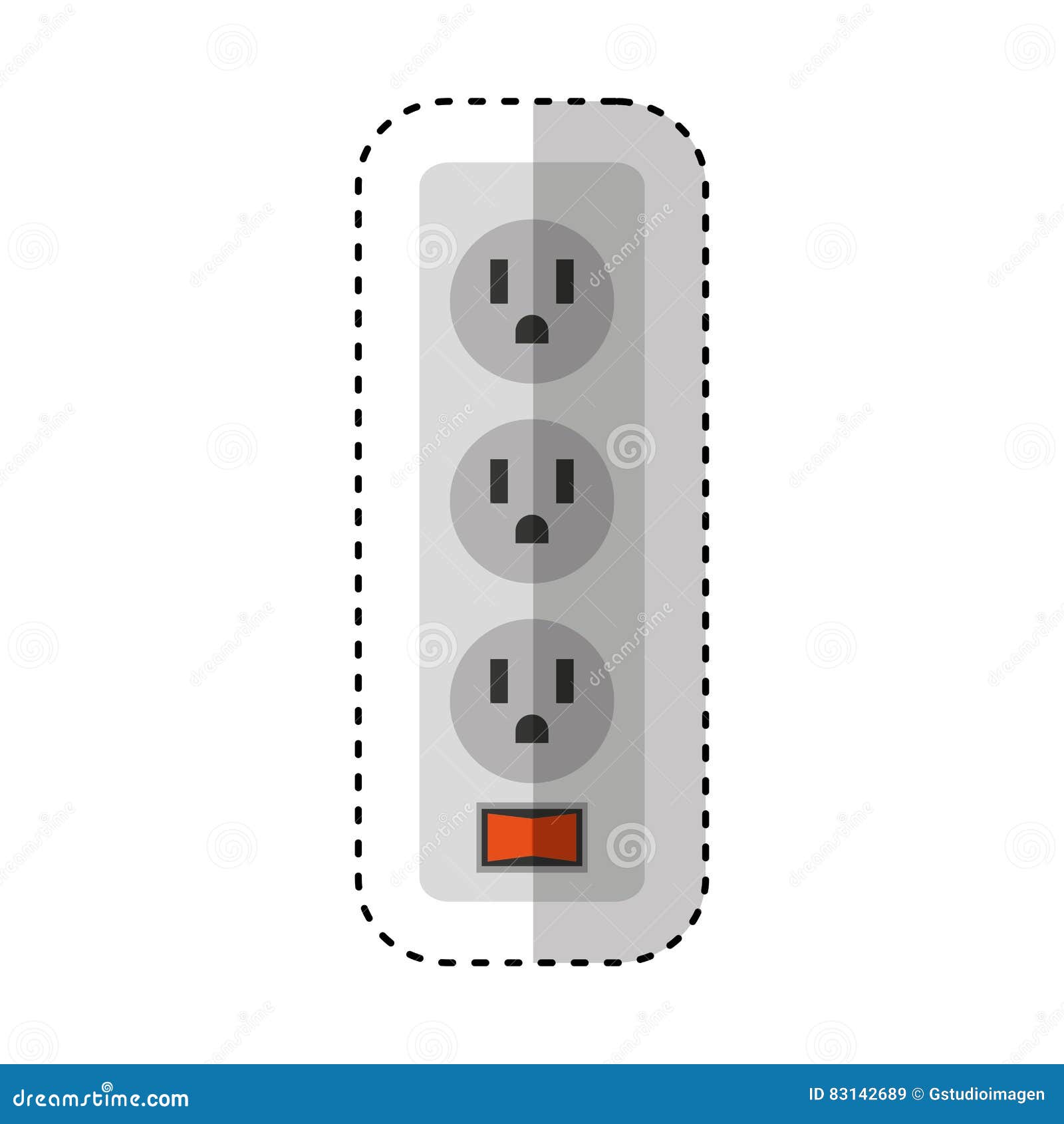 Multi Socket Energy Isolated Icon Stock Illustration - Illustration of ...