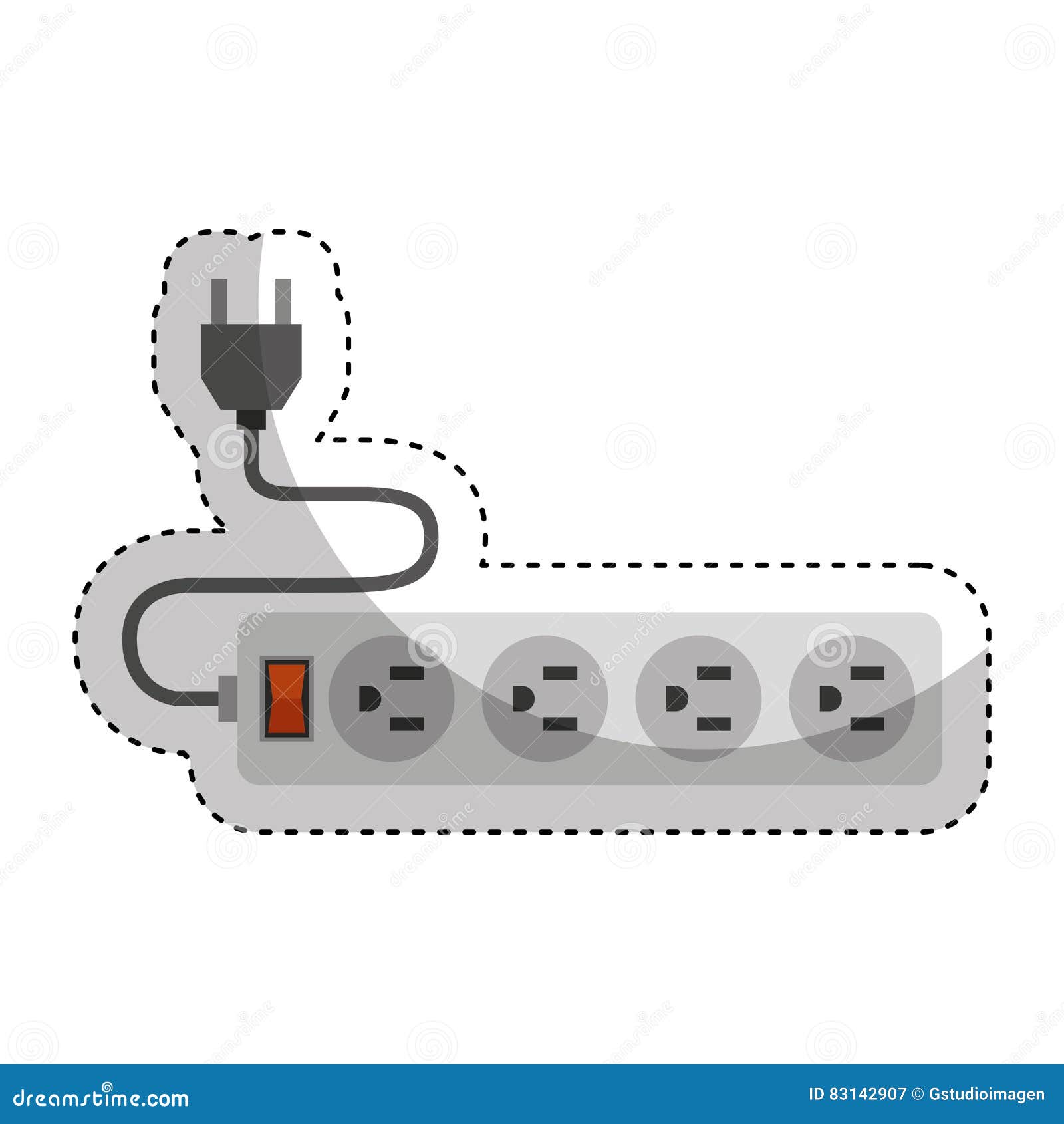Multi Socket Energy Isolated Icon Stock Illustration - Illustration of ...